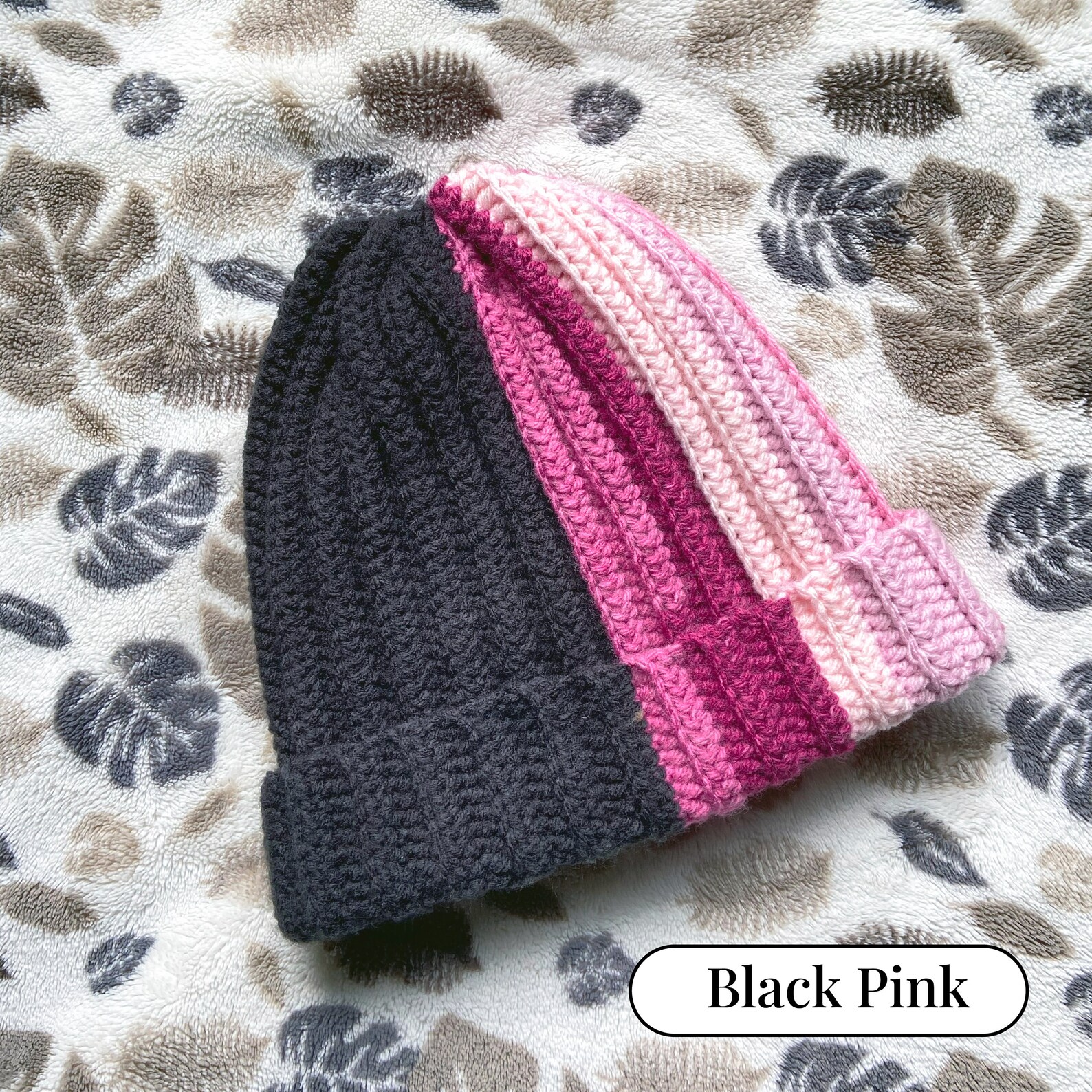 Split Beanie Crochet Chunky Knit Look - Etsy