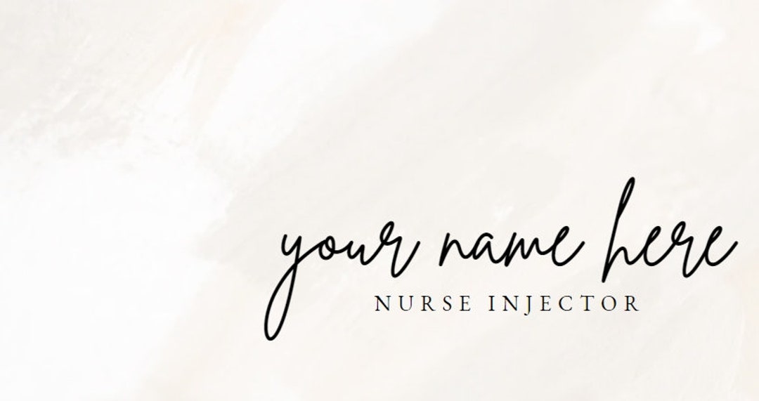 Nurse Injector Business Card - Etsy
