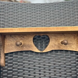Rustic Wooden Heart / Infinity Shelf With Peg Hangers - Etsy