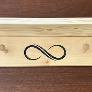 Rustic Wooden Heart / Infinity Shelf With Peg Hangers - Etsy