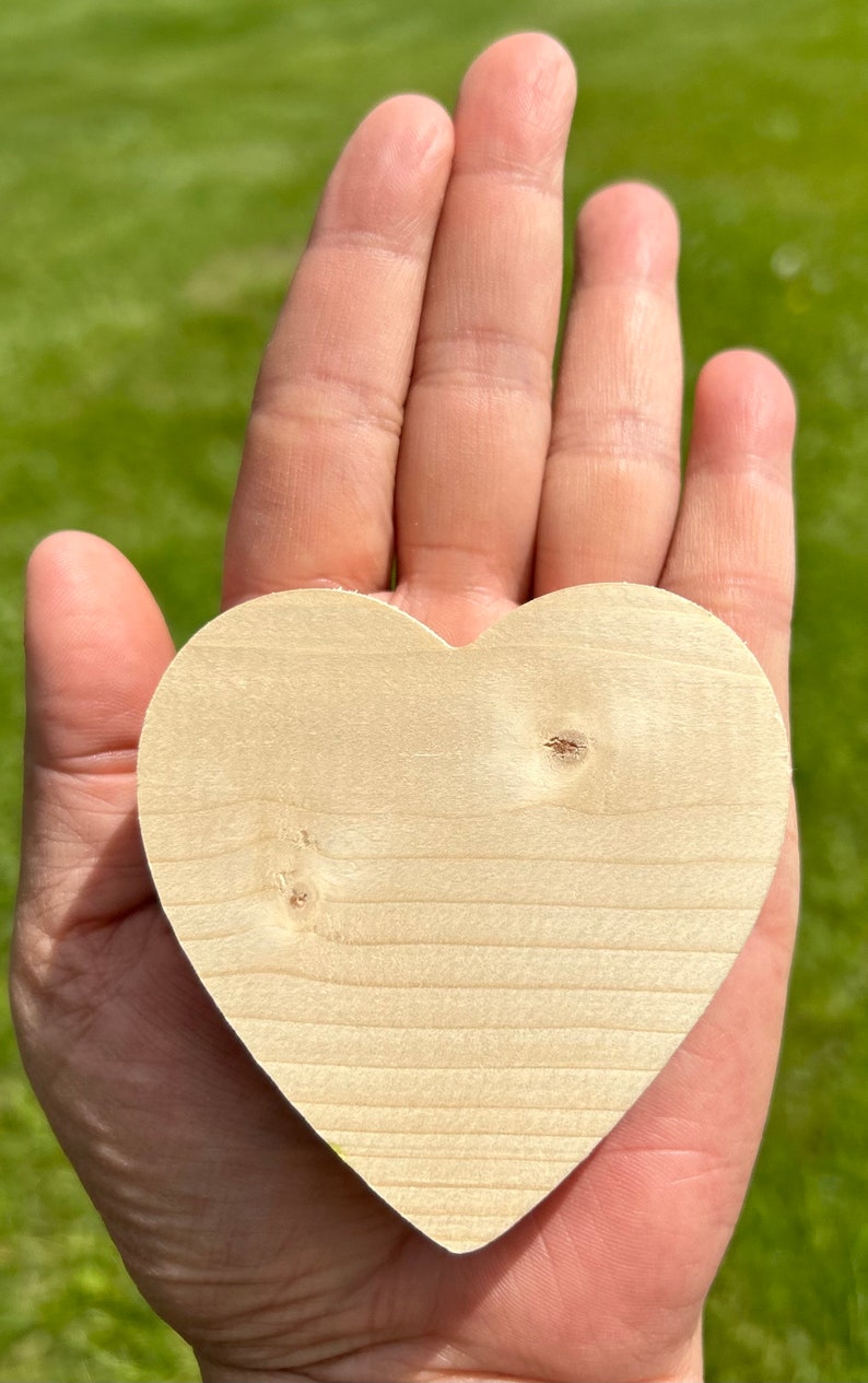 Rustic Unfinished Wooden Heart Block - Etsy