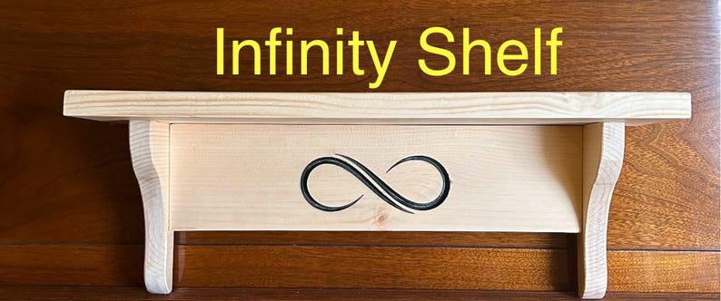 Rustic Wooden Heart / Infinity Shelf With Peg Hangers - Etsy
