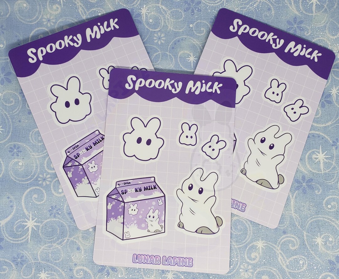 Spooky Milk Vinyl Sticker Sheet - Etsy