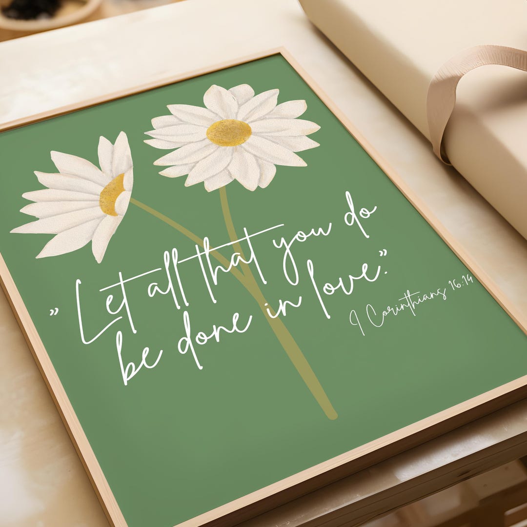 Daisy Scripture Art Print – Christian Home Decor (digital Download) - Etsy