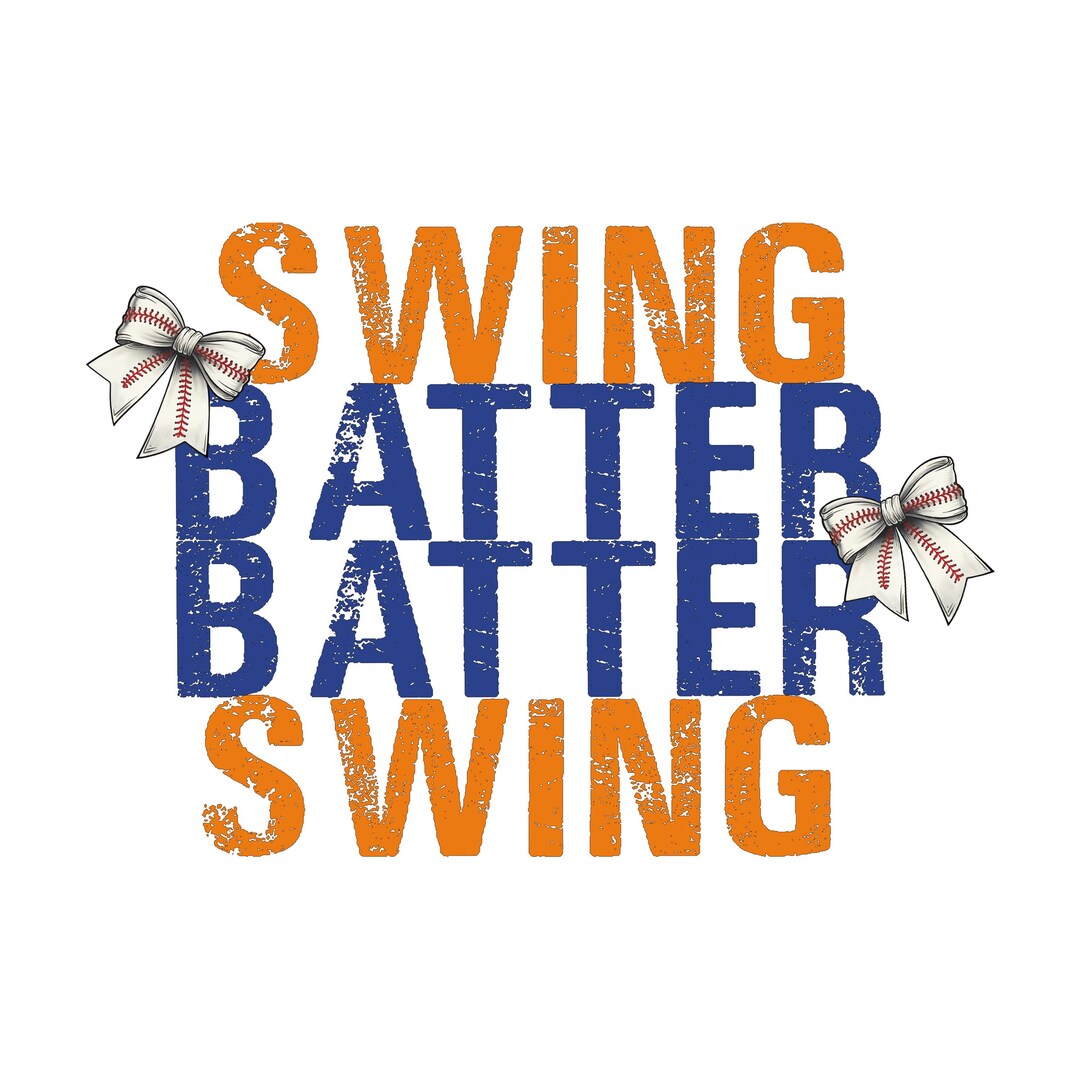 Swing Batter Batter Swing Baseball PNG DTF Transfer Sublimation ...