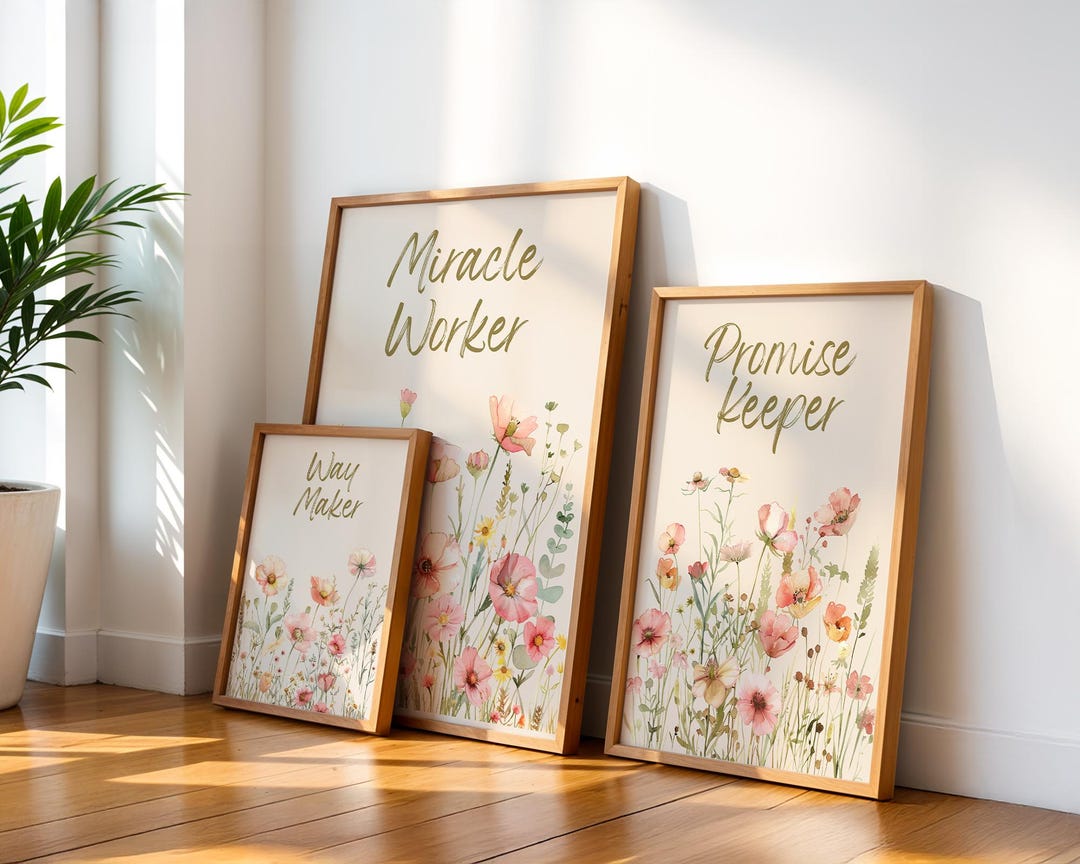 Inspirational Christian Scripture Print: Way Maker Song Verse (digital ...