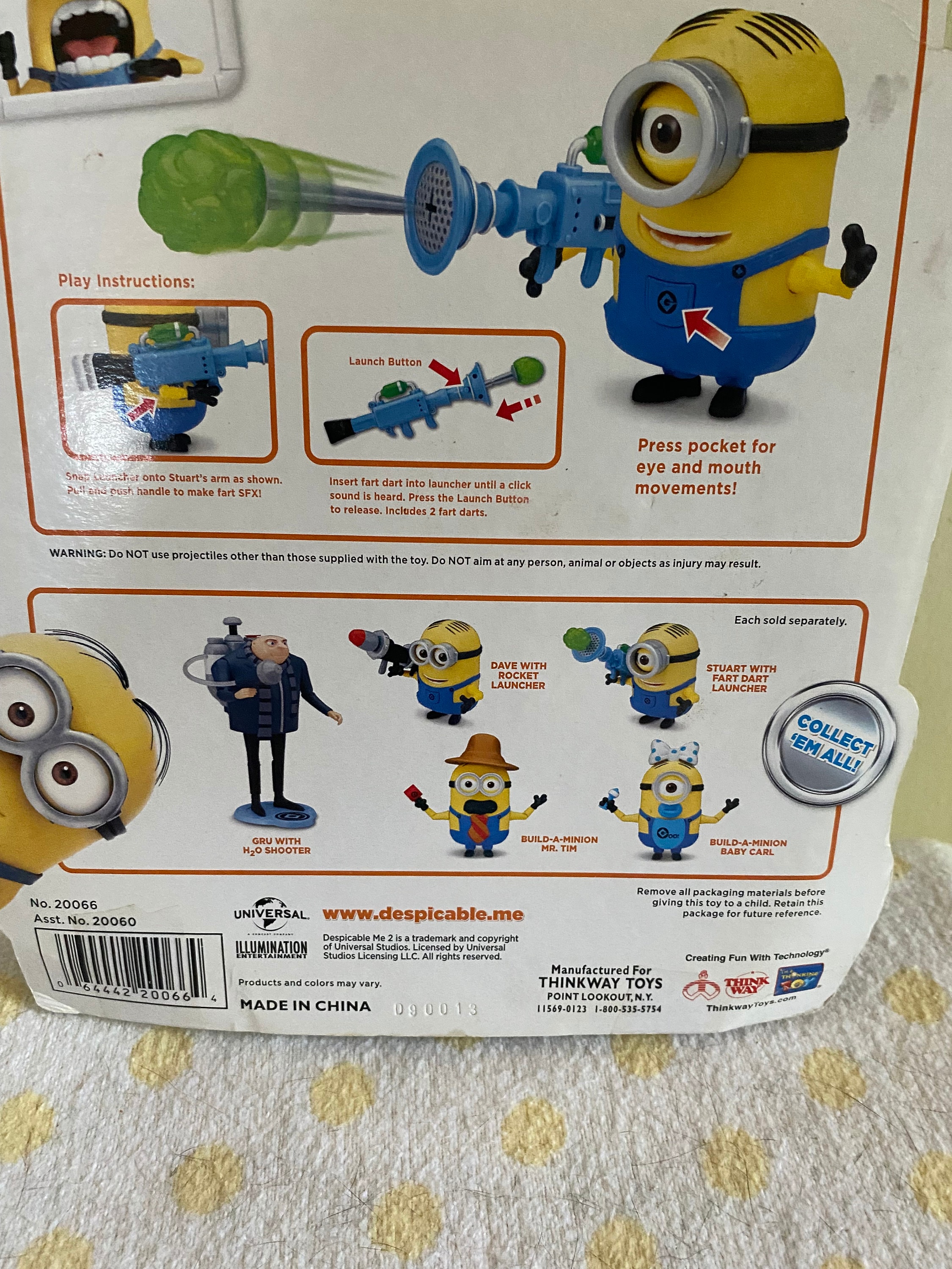 Despicable Me 2 Minion Stuart With Fart Dart Launcher - Etsy