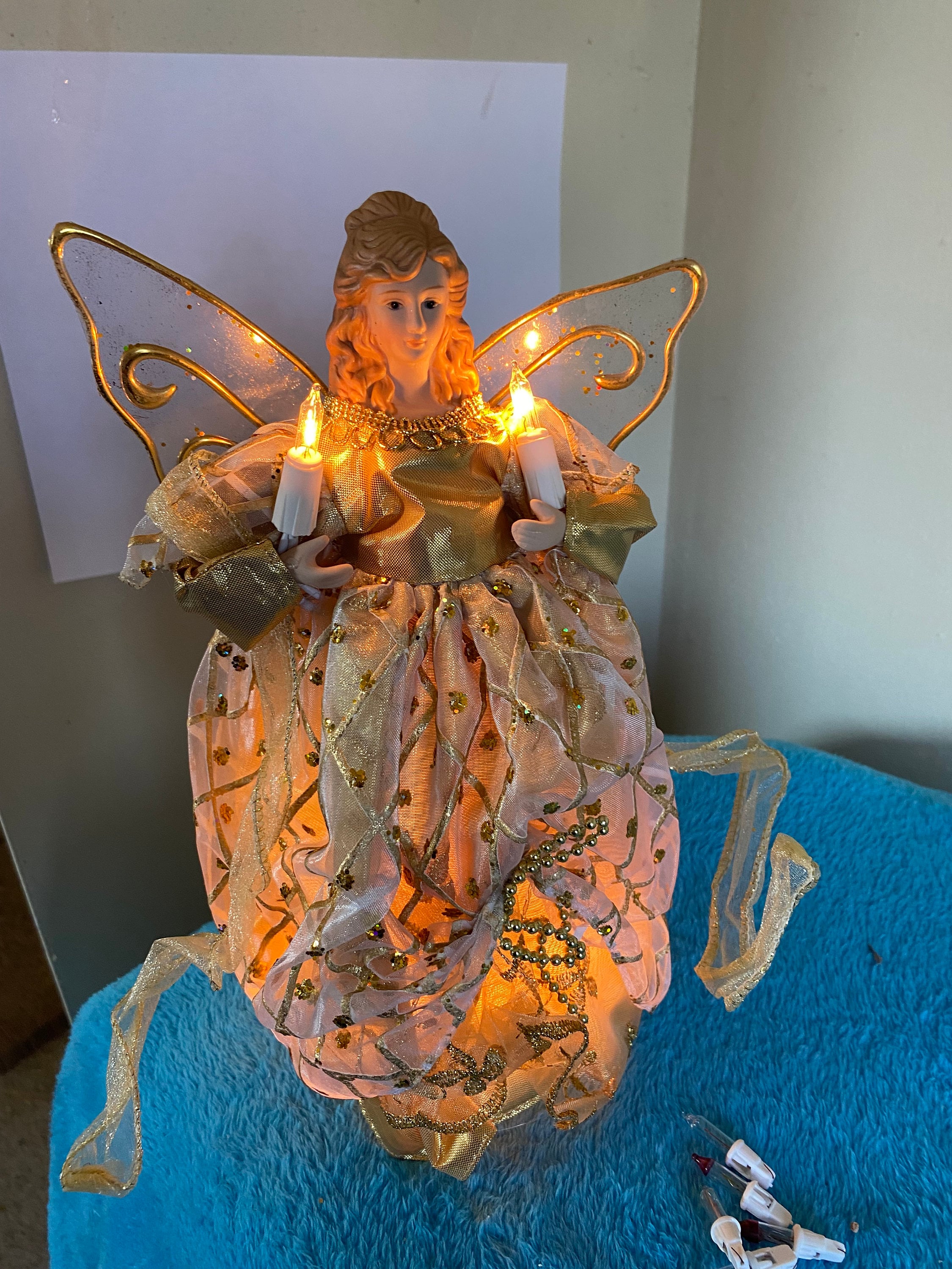 Lighted Angel Christmas Tree Topper - Etsy