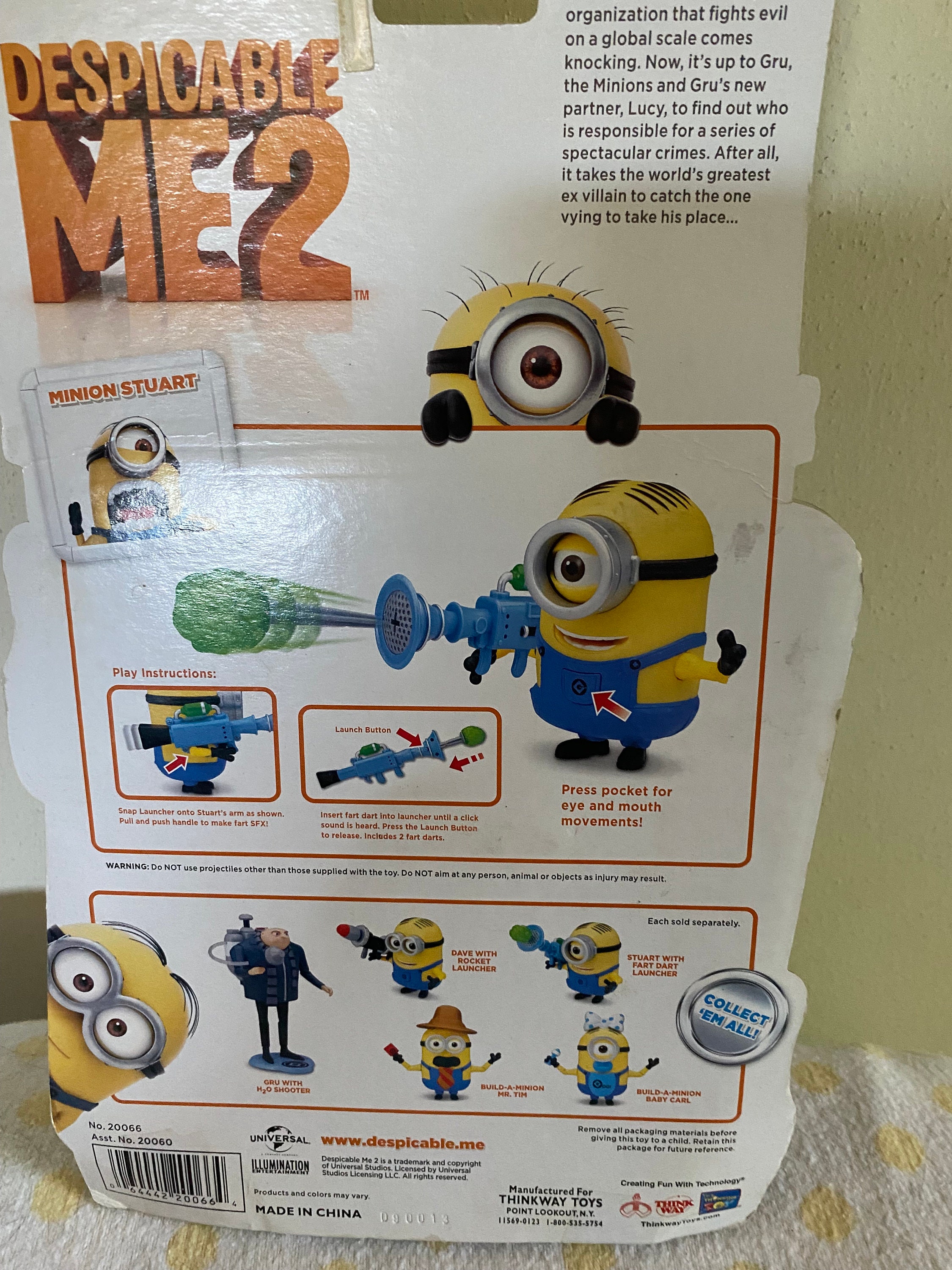 Despicable Me 2 Minion Stuart With Fart Dart Launcher - Etsy