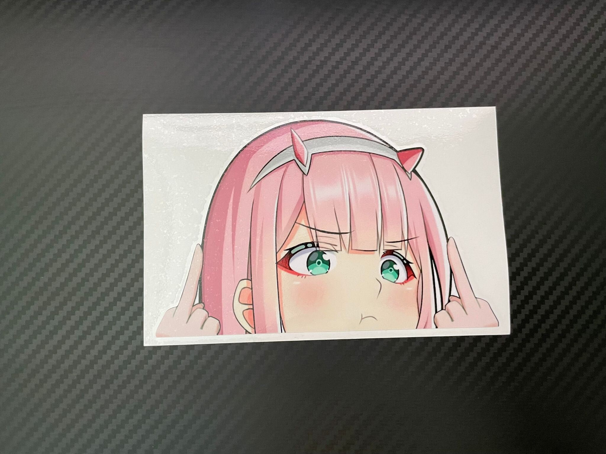 Zero Two Peeker Car Decal - Etsy