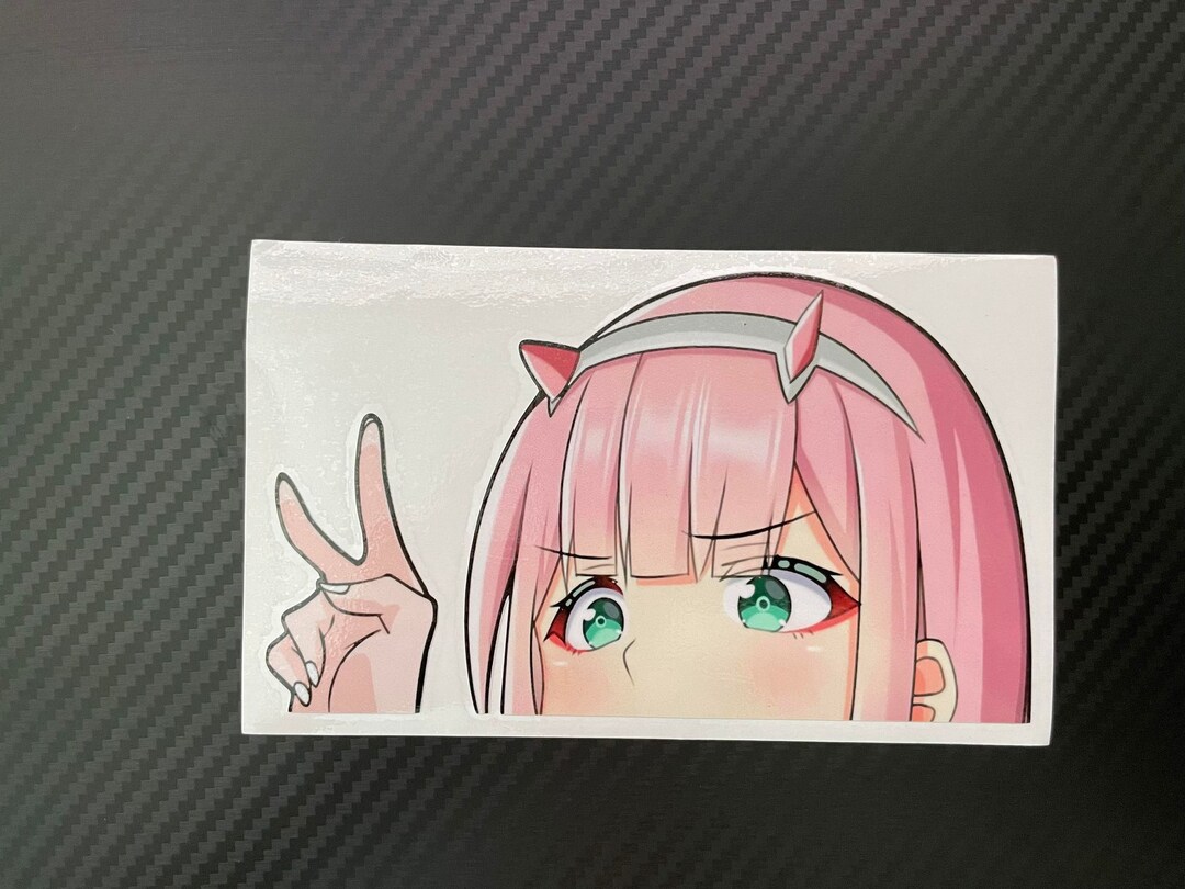 Zero Two Peeker Car Decal - Etsy