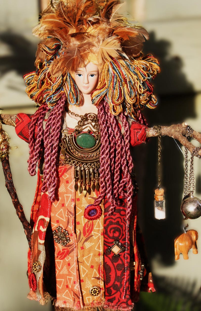Spirit Doll Voodoo Earth Goddess Mixed Media Art Doll Spiritual ...