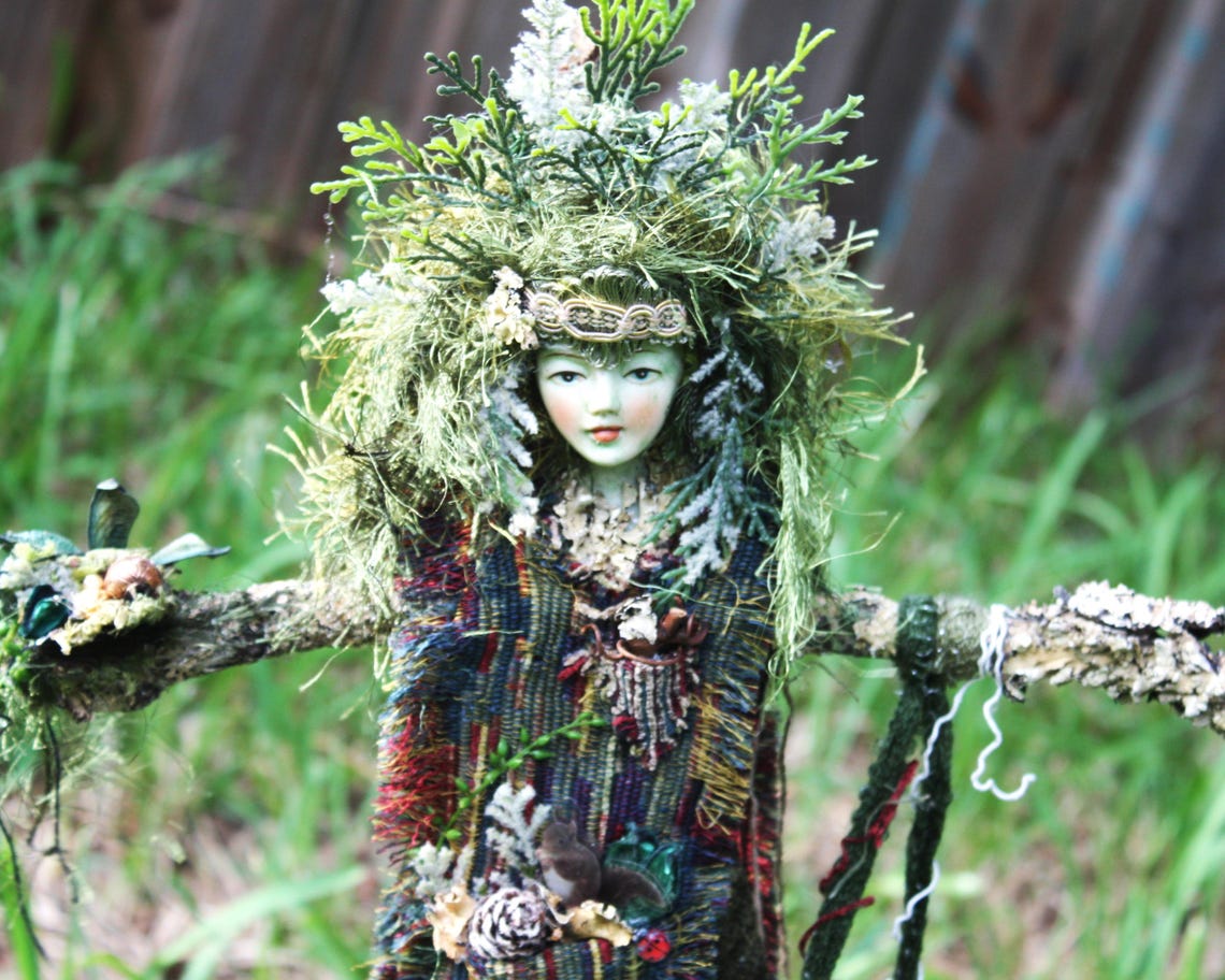 Spirit Doll Voodoo Earth Goddess Mixed Media Art Doll Spiritual ...