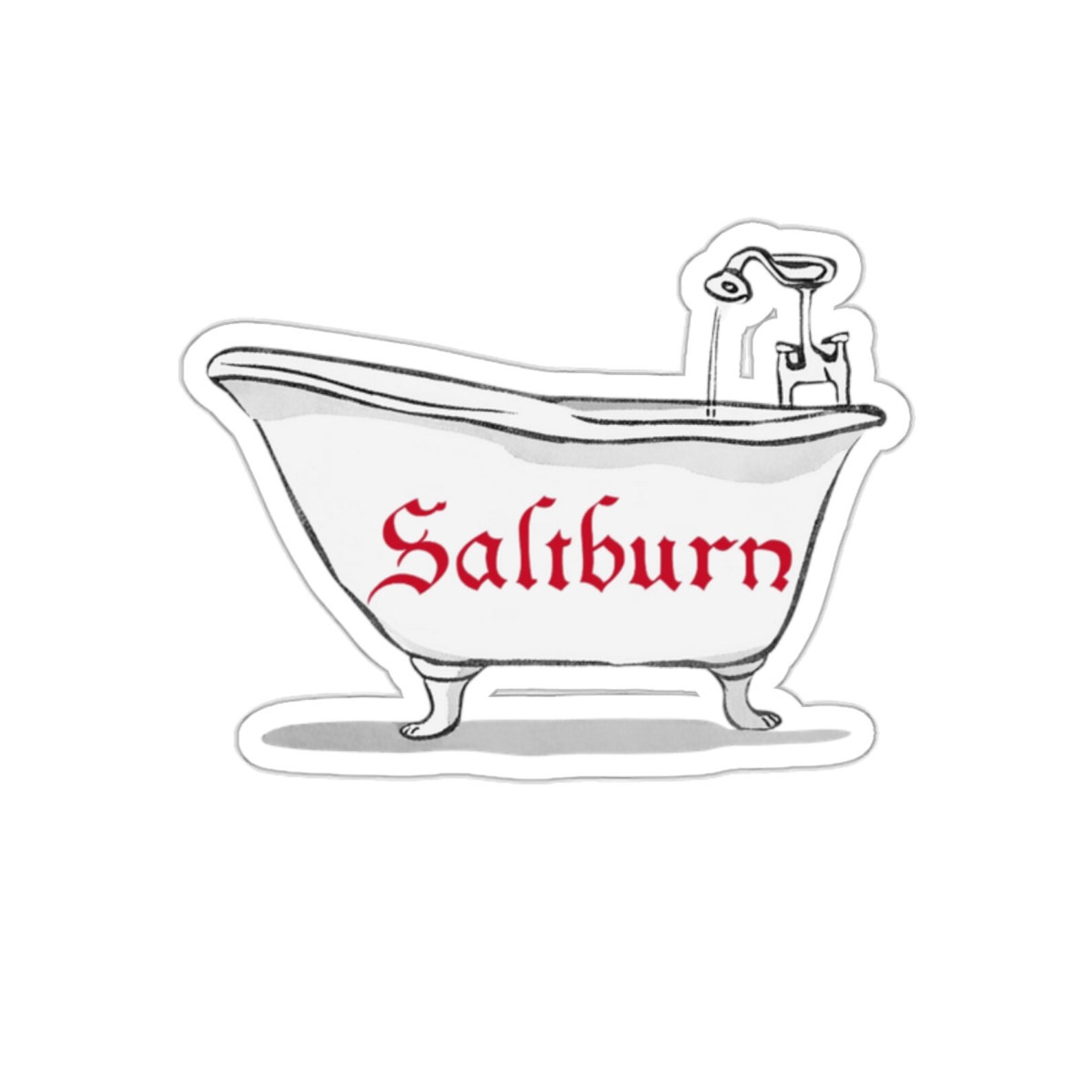 Saltburn Movie Sticker, Red Title,bathtub Scene Sticker, Jacob Elordi ...