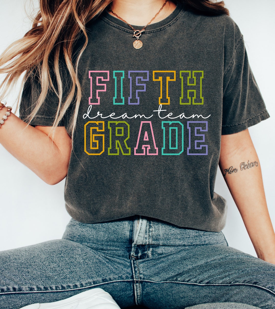 Fifth Grade Teacher Shirt, Comfort Color Shirt, Teacher 5th Grade Shirt ...