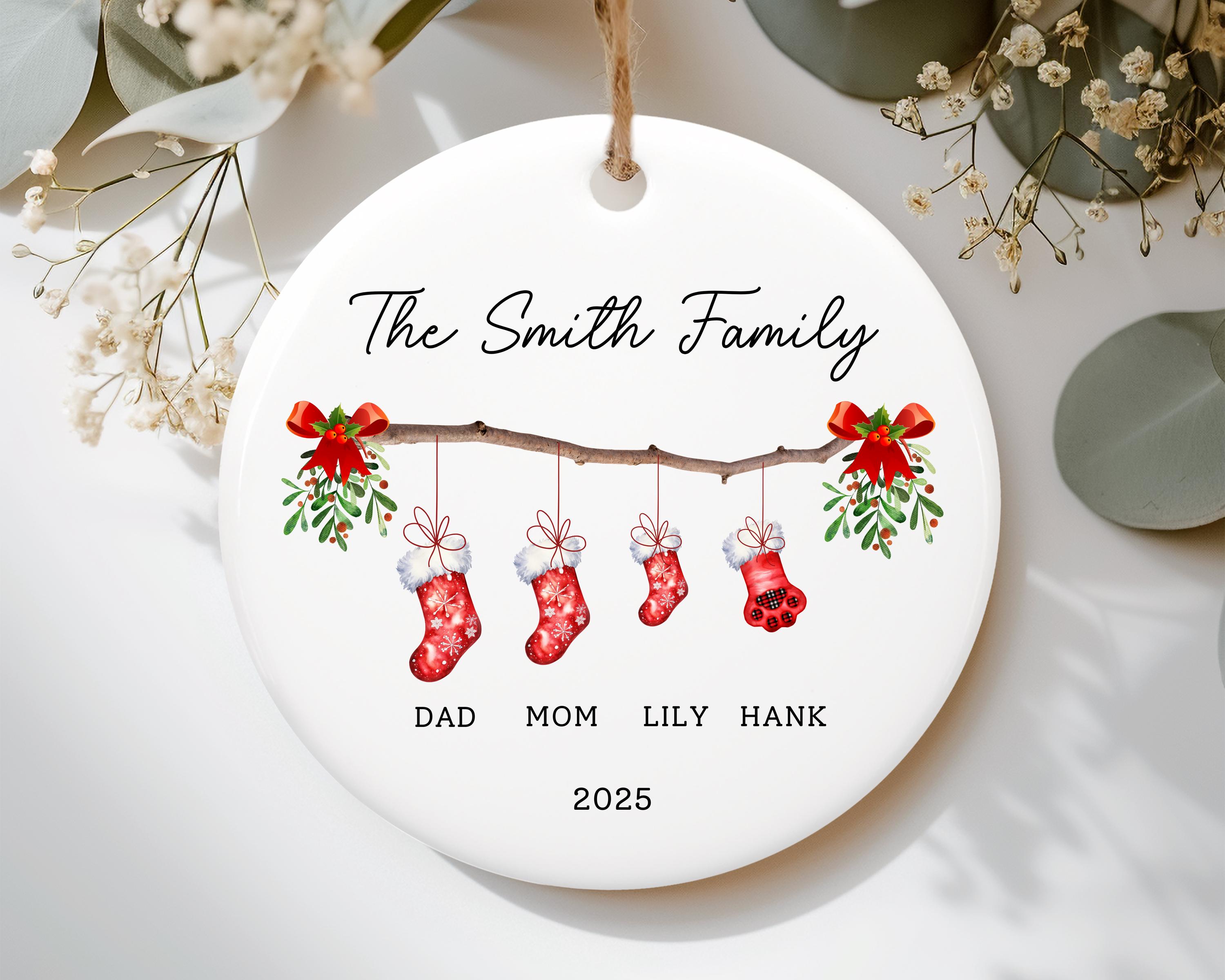 Personalized Family Christmas Ornament, Family Ornament, Holiday ...