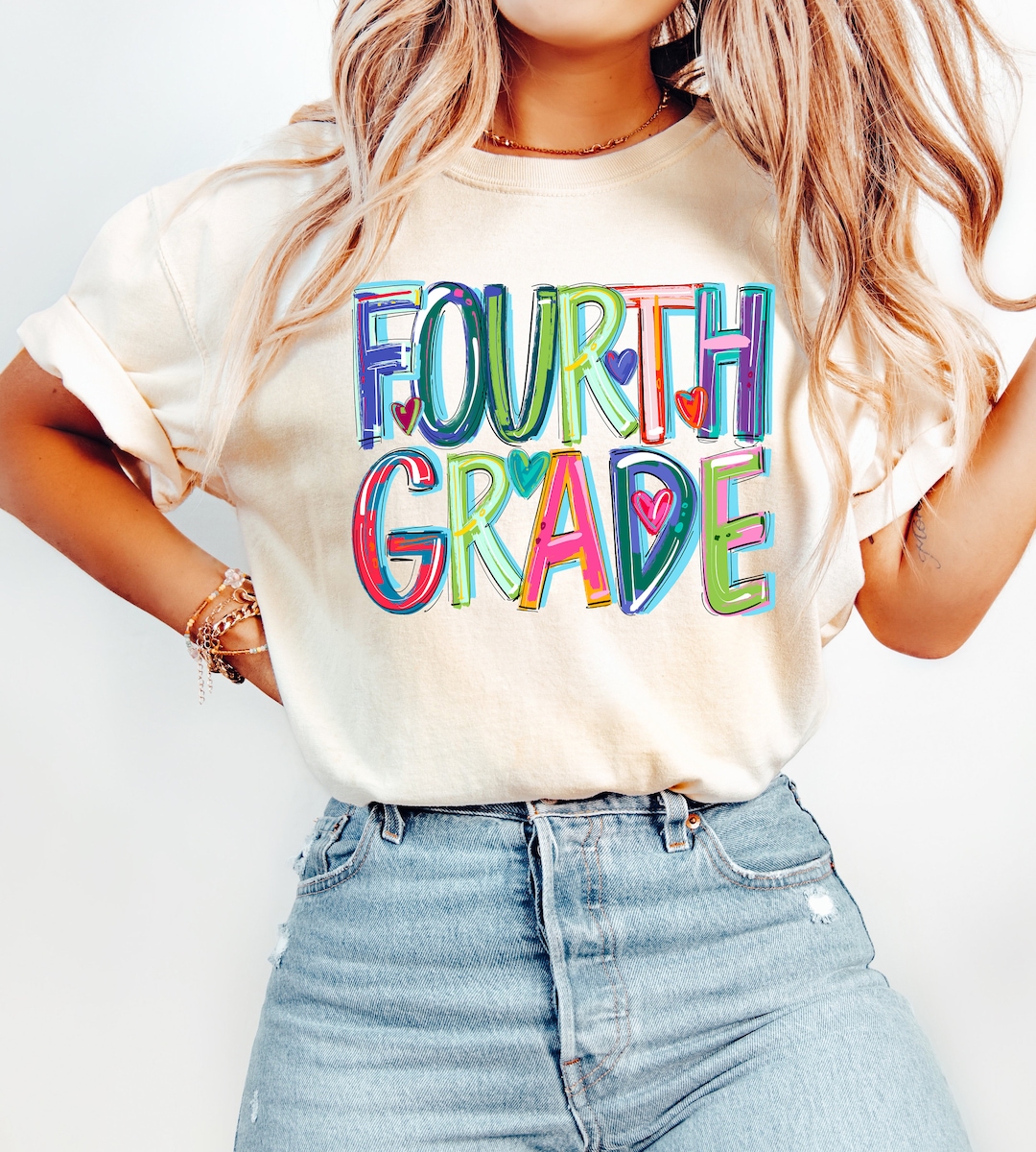 Fourth Grade Teacher Shirt, Comfort Color Teacher Shirt, 4th Grade ...