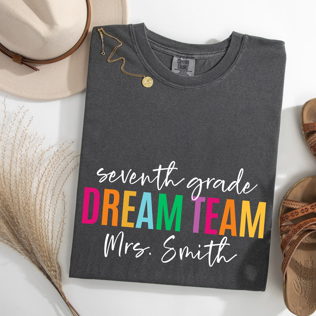 Custom Seventh Grade Teacher Shirt, Comfort Color Teacher Shirt, 7th ...