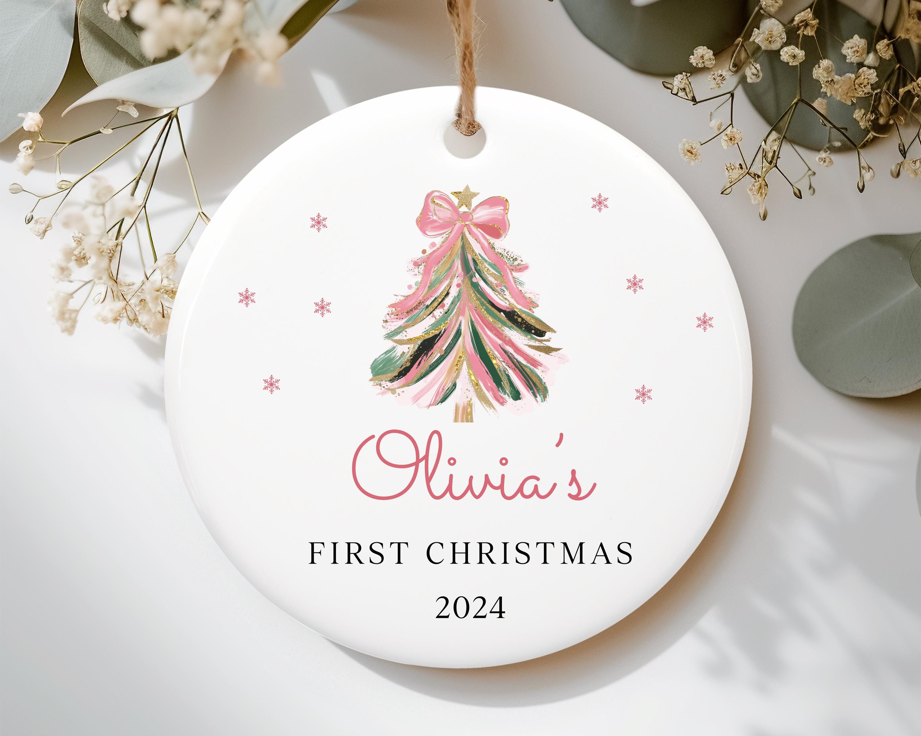 Personalized Baby's First Christmas Ornament, Baby Name Ornament, New ...