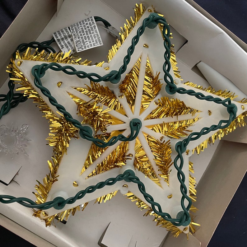Gold Star Tree-topper With Lights From yule Rite - Etsy