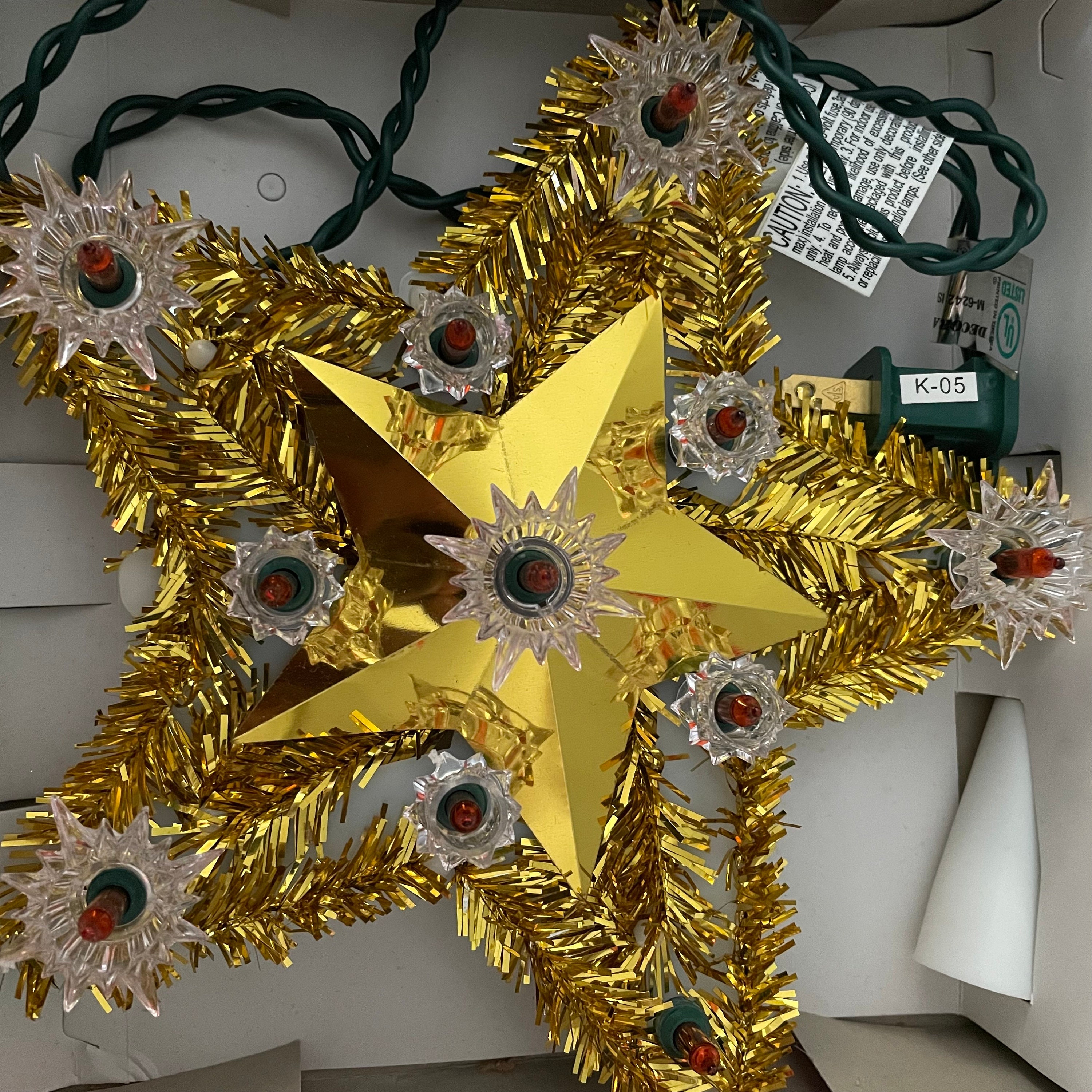 Gold Star Tree-topper With Lights From yule Rite - Etsy