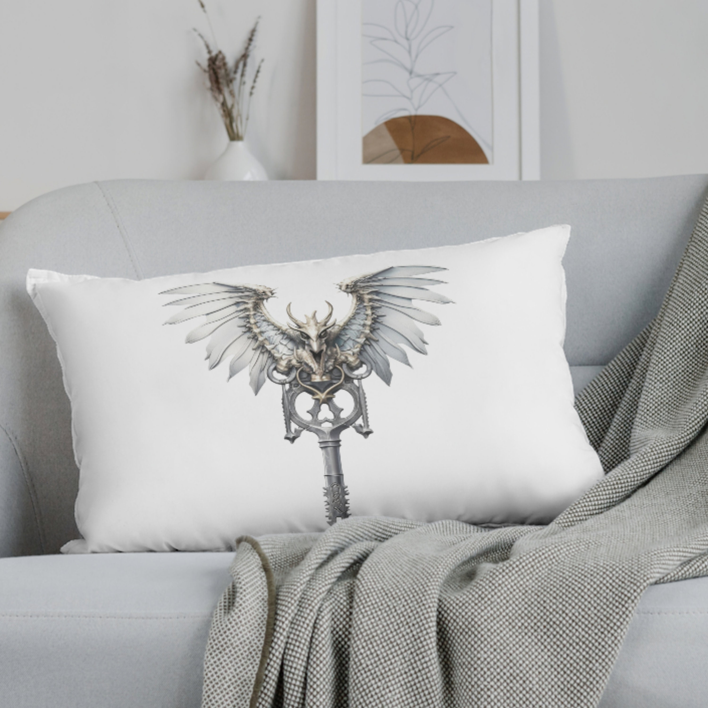 Mystical Dragon Key Clipart Unique Design With Dragon Wing Tips Fantasy ...