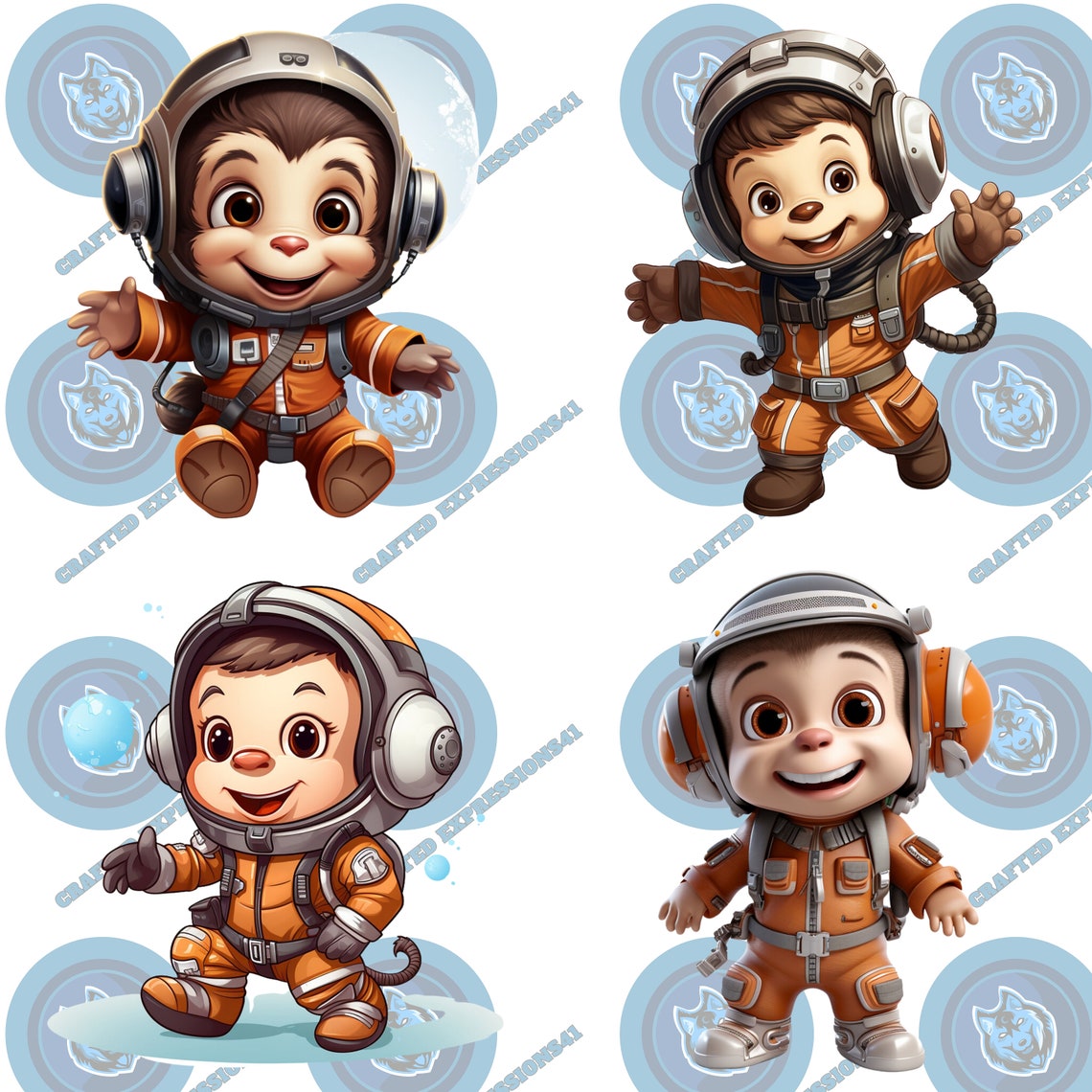Cute Astronaut Monkey Clipart Cute Monkeys Monkey Clipart Monkey Png ...