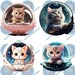 Alien Cats Clipart Set Cat Clipart, Cute Cats , Cute Cat Png , Cat Png ...