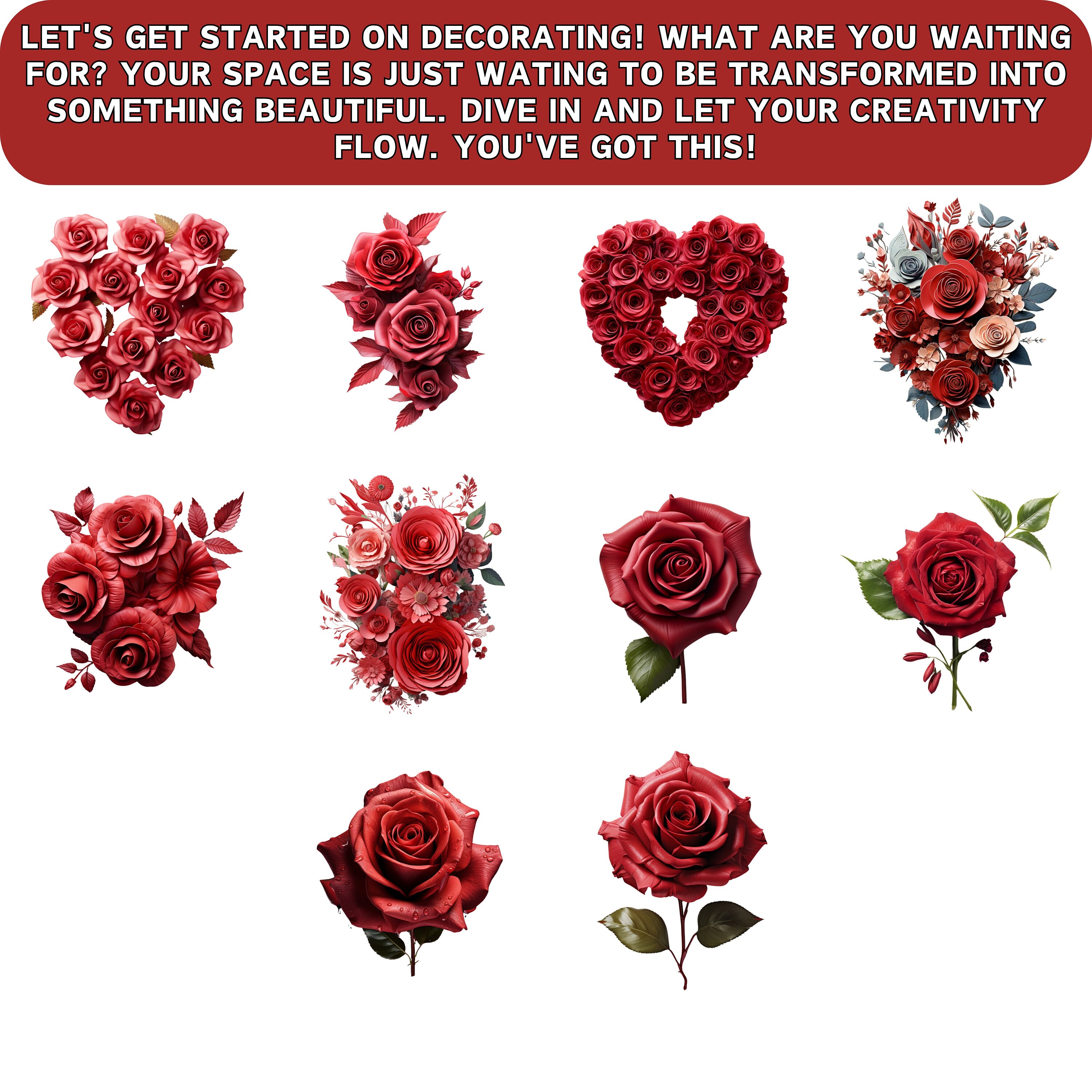 Red Rose Alphabet Clipart Floral Font Letters Doodle Letters PNG ...