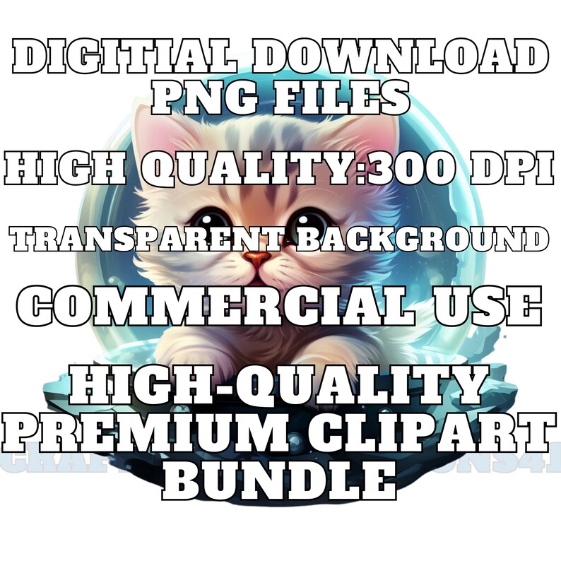 Alien Cats Clipart Set Cat Clipart, Cute Cats , Cute Cat Png , Cat Png ...