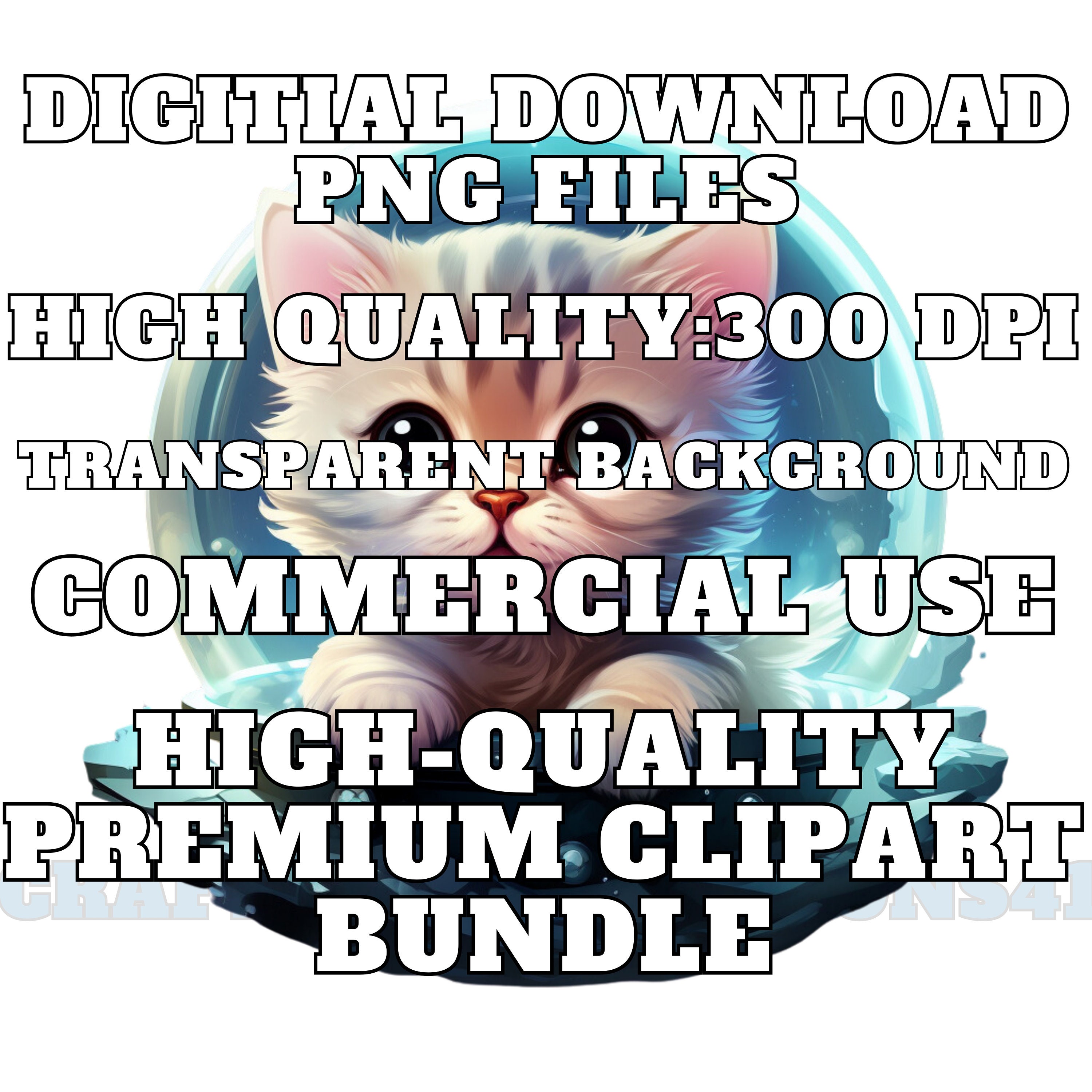 Alien Cats Clipart Set Cat Clipart, Cute Cats , Cute Cat Png , Cat Png ...