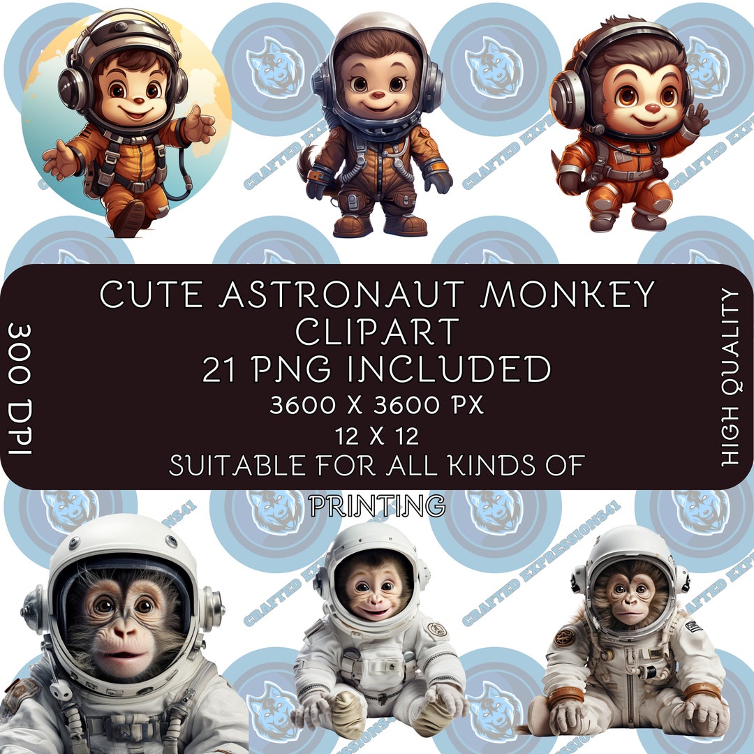 Cute Astronaut Monkey Clipart Cute Monkeys Monkey Clipart Monkey Png ...