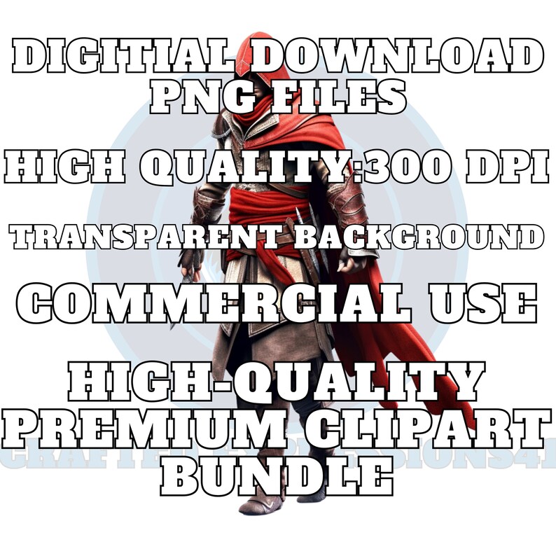 Medieval Rogue Clipart Bundle Fantasy Female Rogue, Assassin Graphics ...