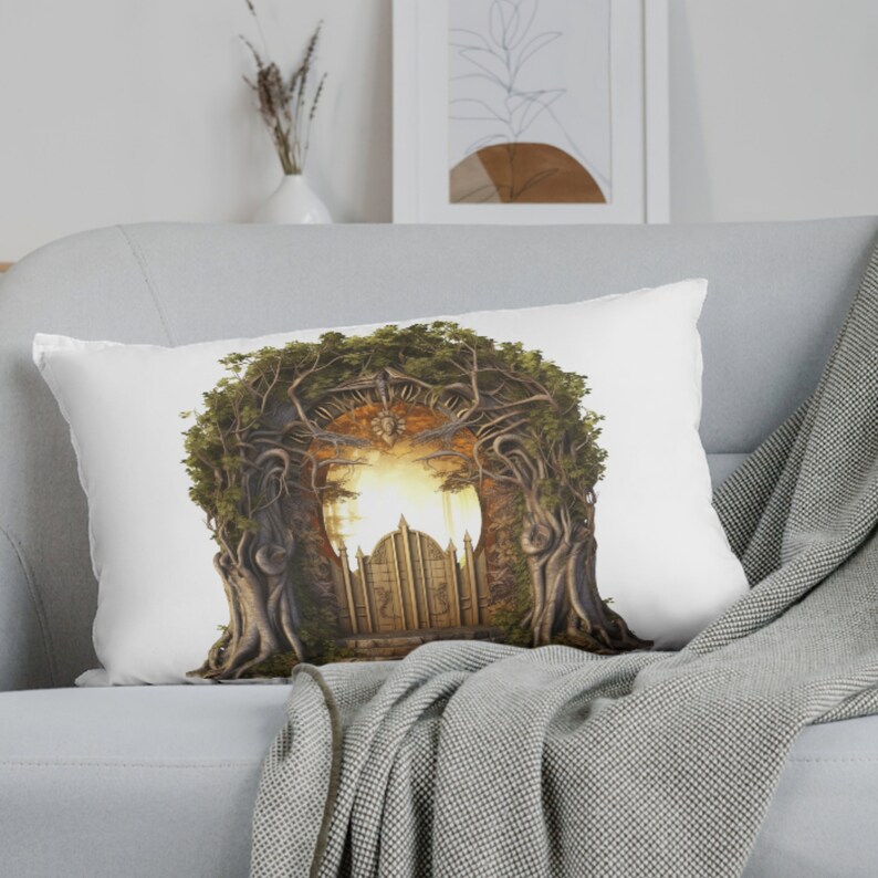 Enchanting Forest Gate Clipart Gold Tones, Wood Textures, Elf Motifs ...