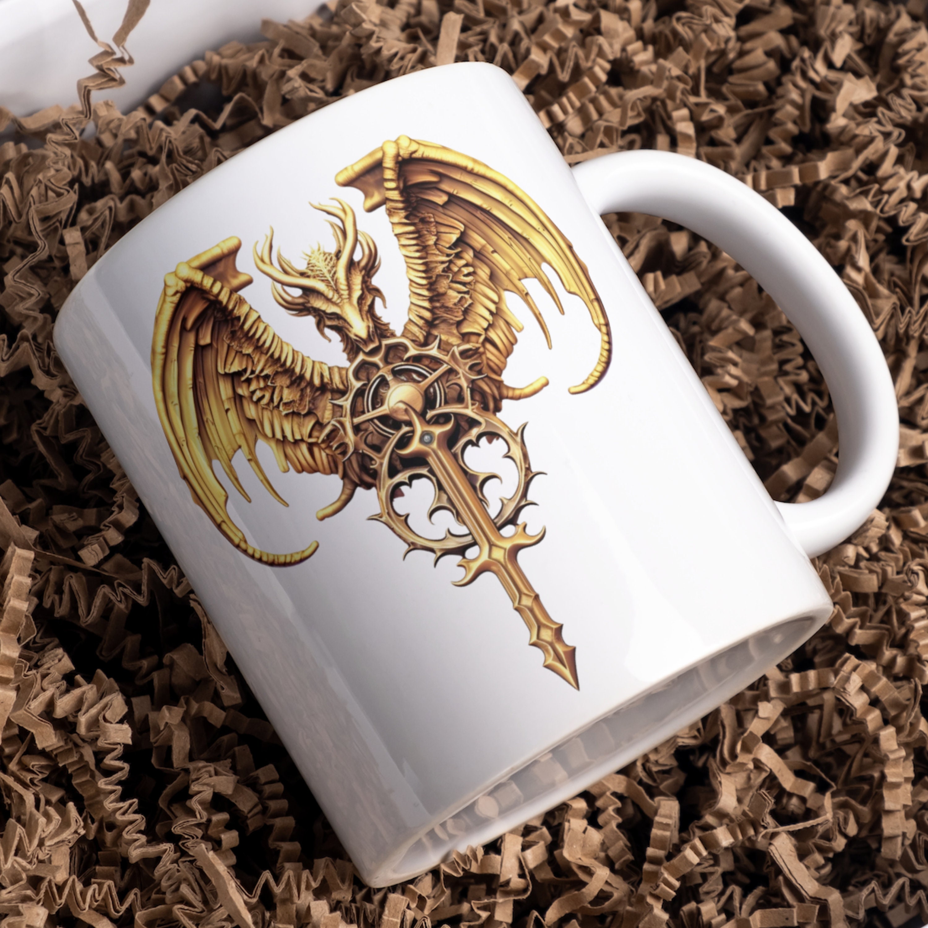 Mystical Dragon Key Clipart Unique Design With Dragon Wing Tips Fantasy ...