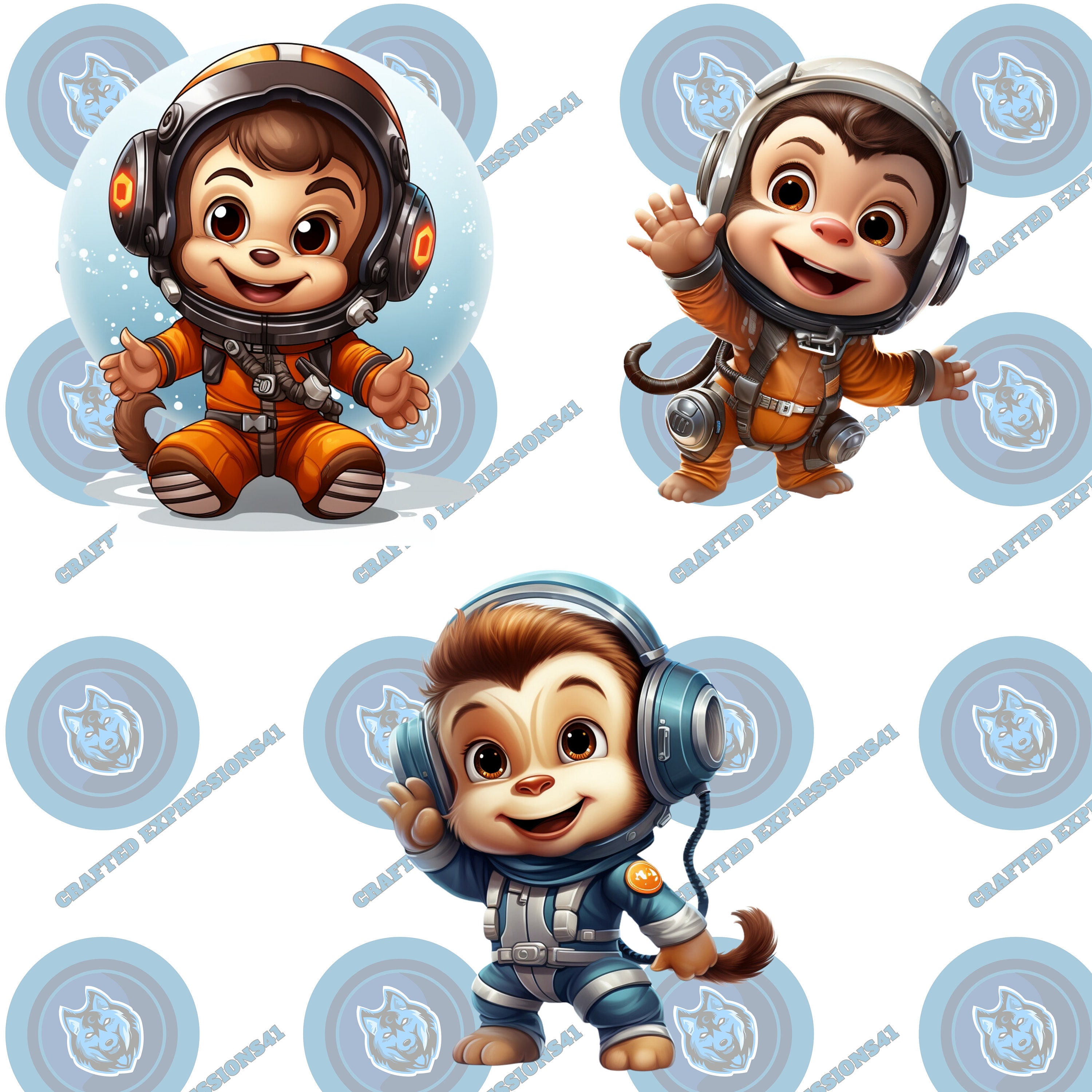 Cute Astronaut Monkey Clipart Cute Monkeys Monkey Clipart Monkey Png ...