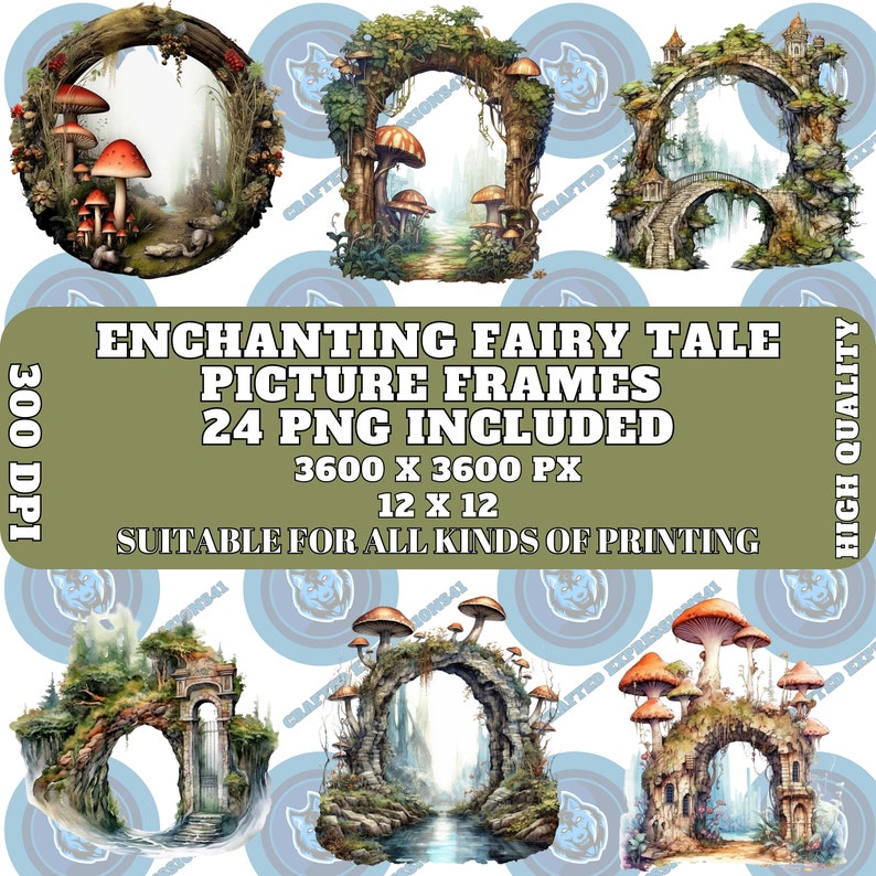 Enchanting Fairy Tale Picture Frames Clipart , Fantasy Frames , PNG ...