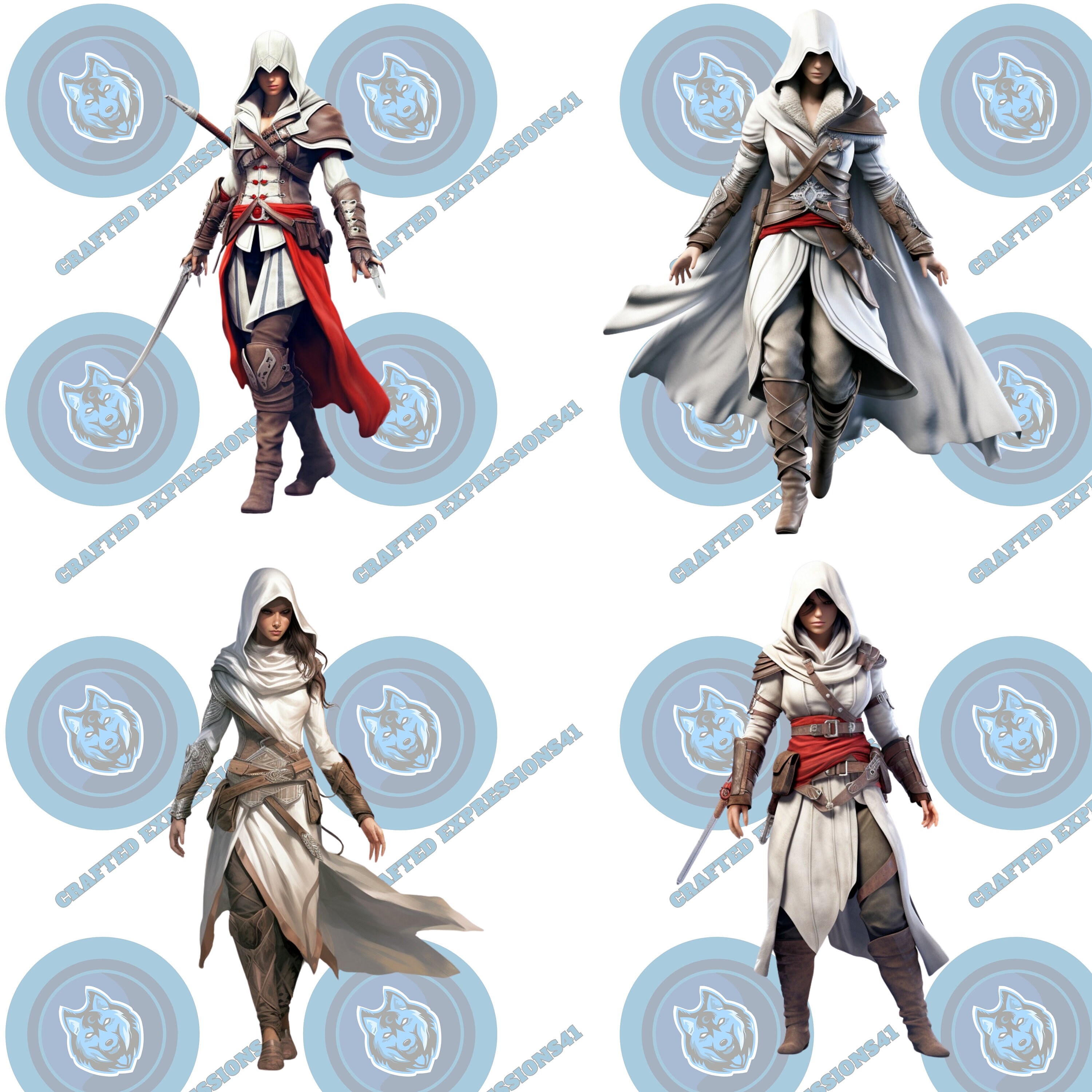 Medieval Rogue Clipart Bundle: Fantasy Female Rogue Graphic Design ...