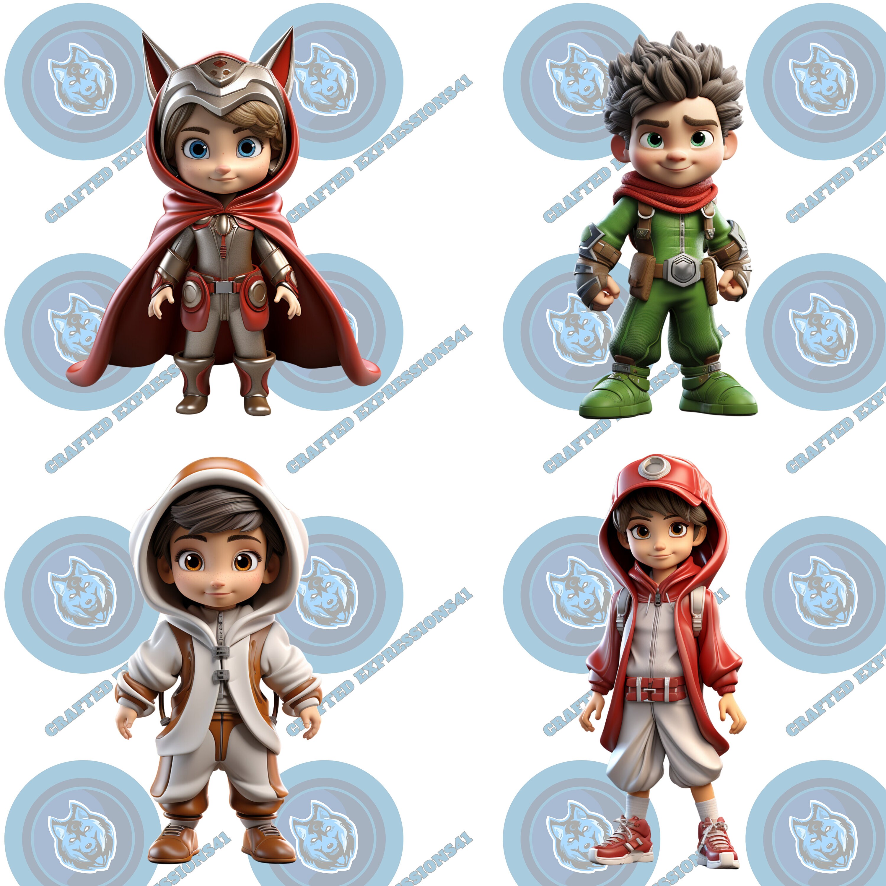 Fantasy Character Costume Clipart 3D Characters Inspired by Beloved ...