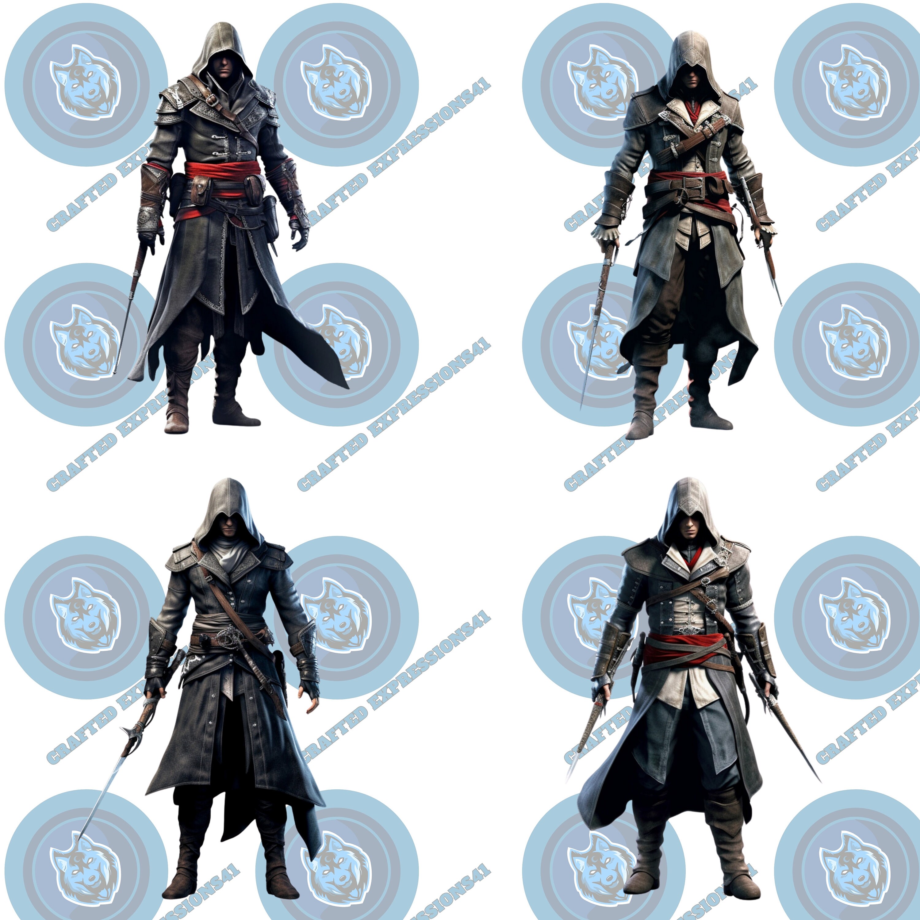 Medieval Rogue Clipart Bundle: Fantasy Female Rogue Graphic Design ...