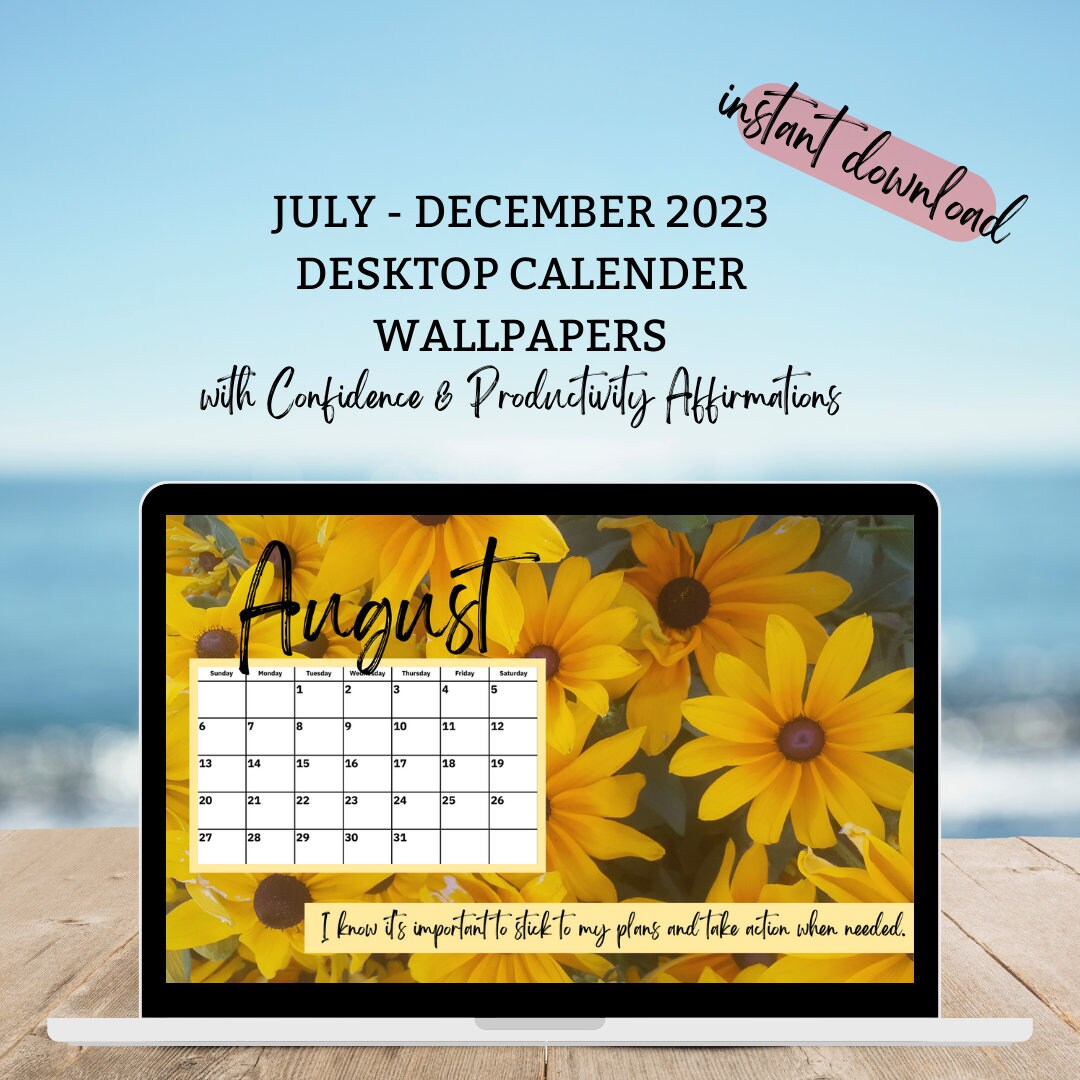 Desktop Wallpaper 2023 Calender Calendar 2023 for Mac and - Etsy