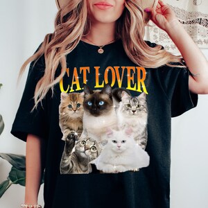 Custom Cat T-shirt, Personalized Cat Love Sweatshirt, Gift for Cat ...
