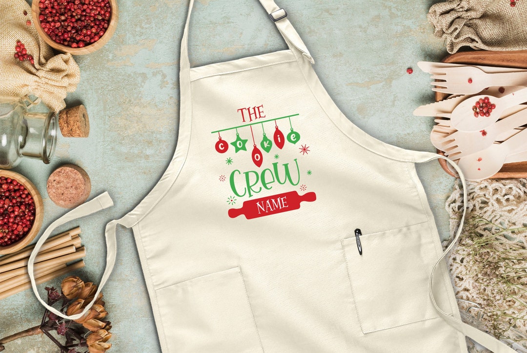 The Cookie Crew Apron, Personalized Apron, Name Apron, Custom Kitchen ...