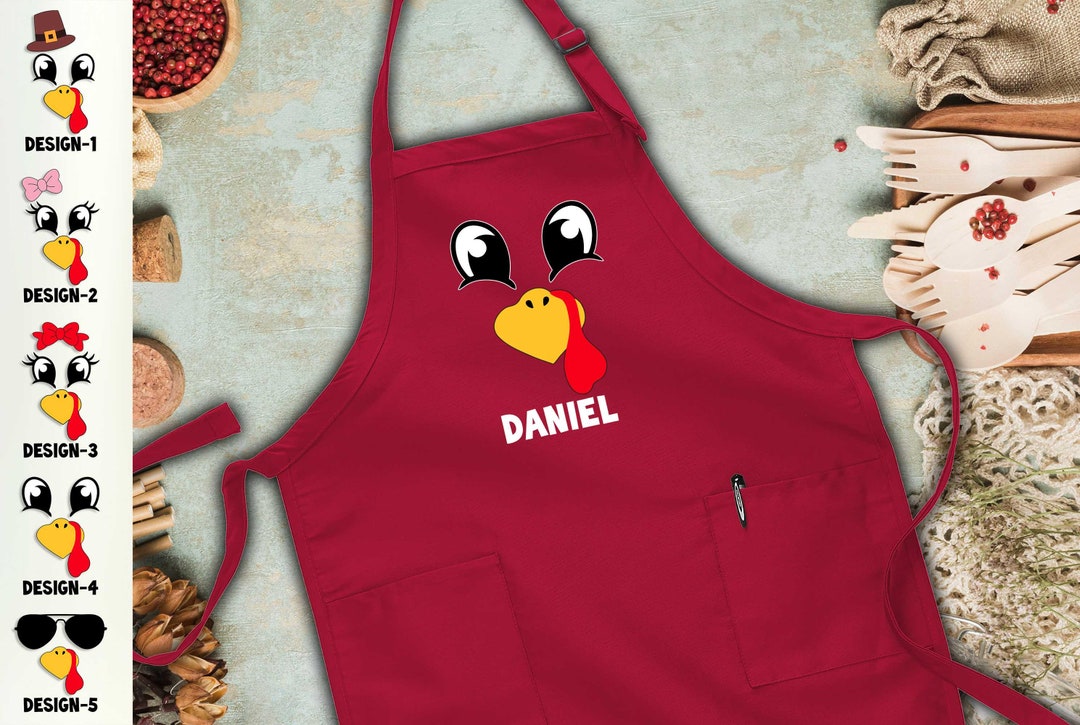 Custom Thanksgiving Apron, Autumn Apron, Funny Apron, Turkey Day Apron ...