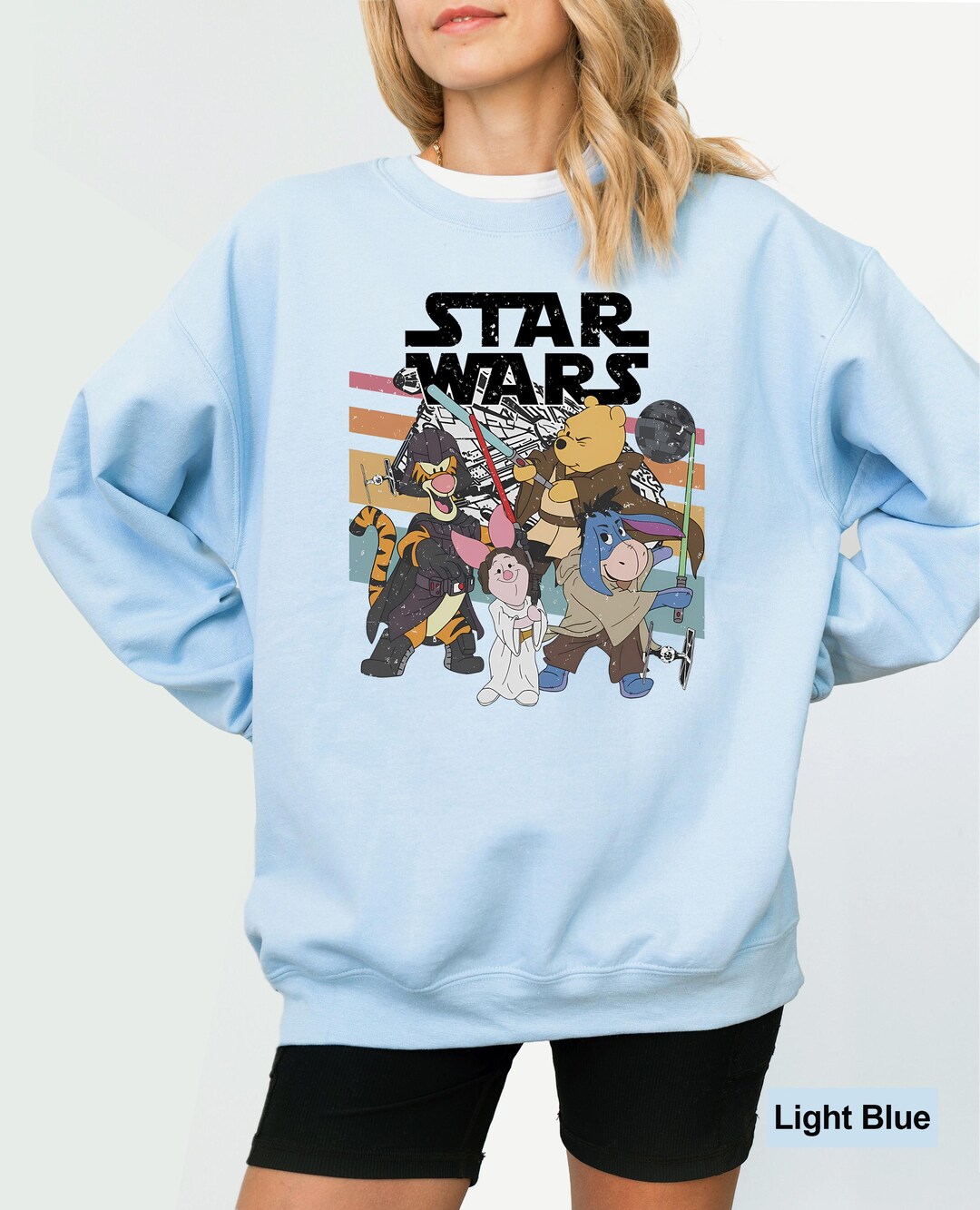 Winnie the Pooh Star Wars Hoodie, Retro Disney Sweatshirt, Pooh and ...