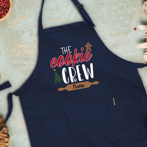 The Cookie Crew Apron, Personalized Kitchen Apron, Christmas Gifts ...
