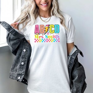Custom ABCD Shirt, Nursery Teacher Shirt, School Teacher Shirt, ABCD ...