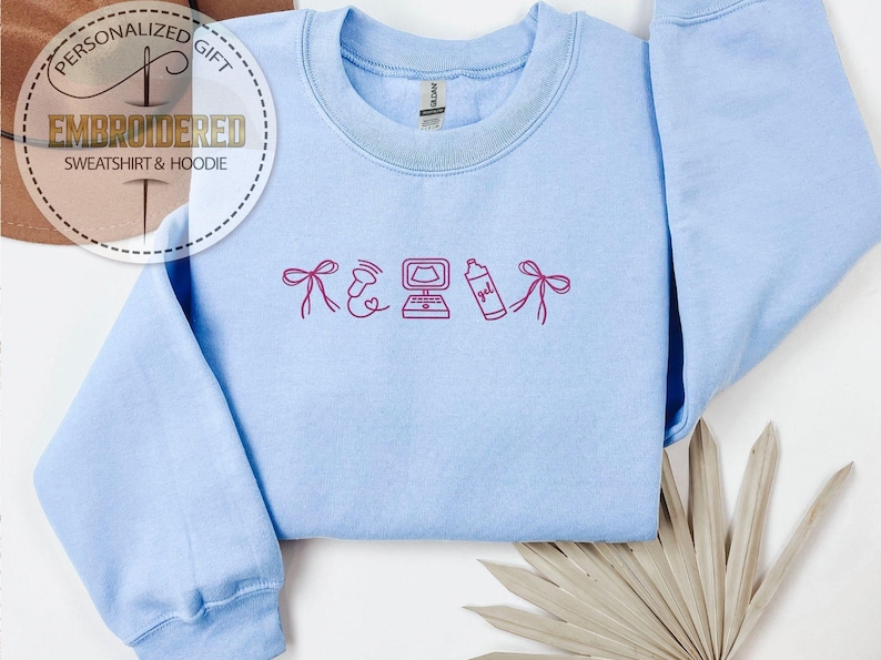 Embroidered Sonographer Icons, Ultrasound Tech Sweatshirt, Medical ...