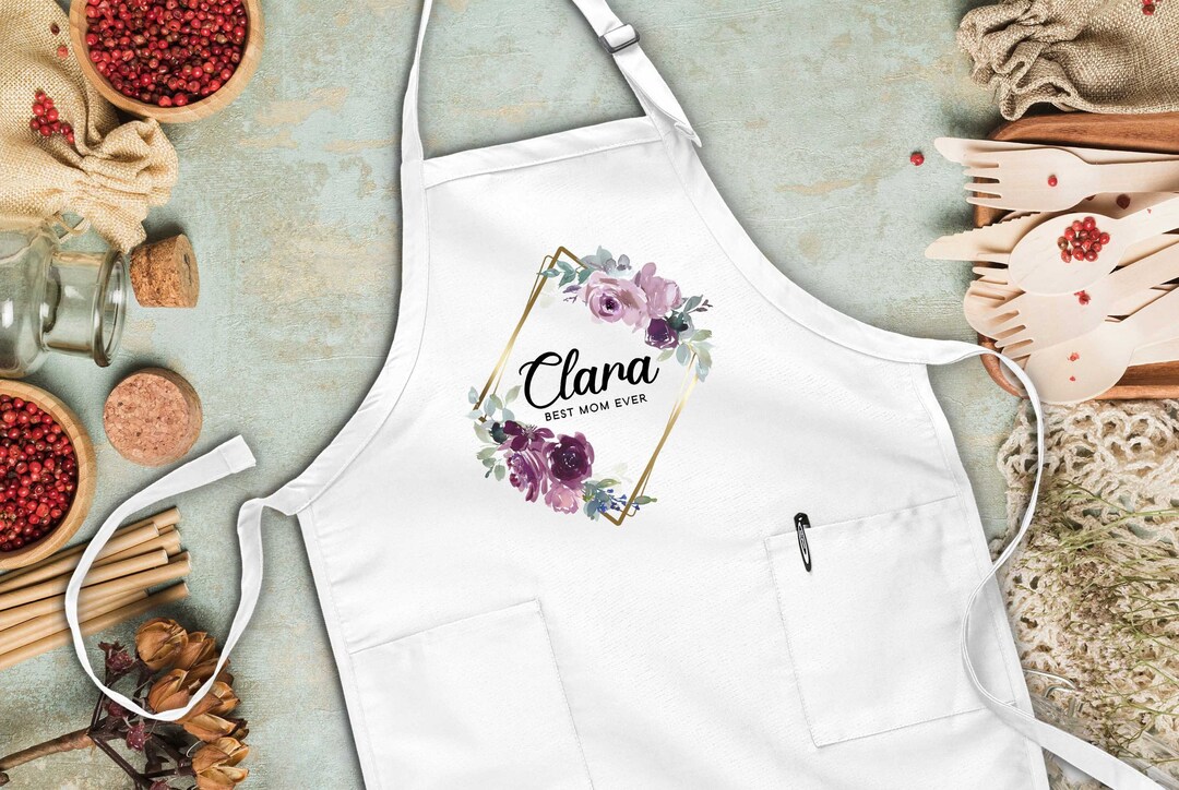 Personalized Kitchen Apron, Best Mom Ever, Cooking Gift for Mom ...