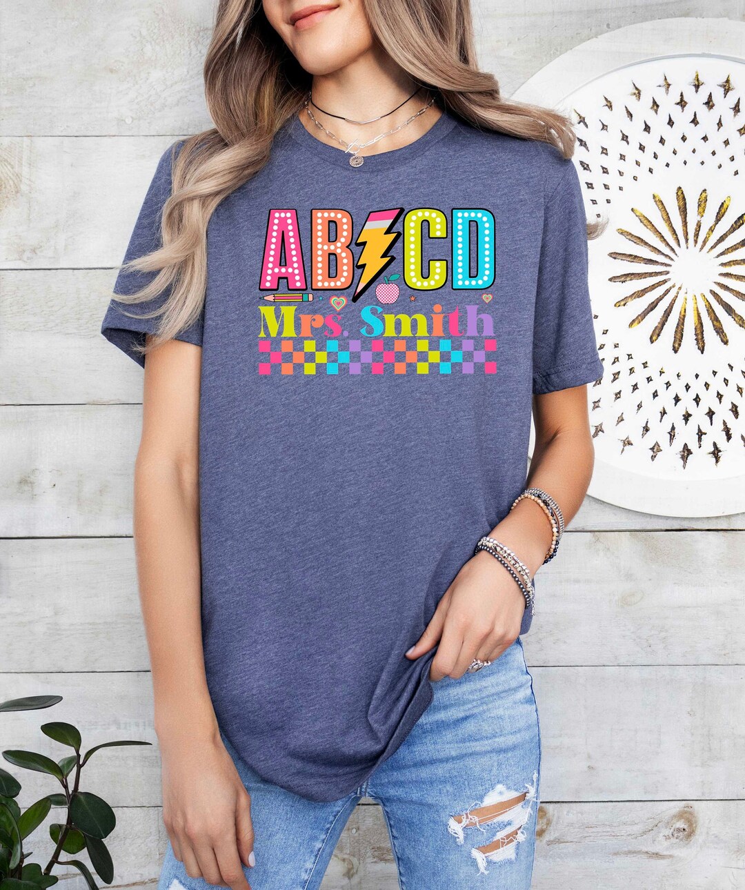 Custom ABCD Shirt, Nursery Teacher Shirt, School Teacher Shirt, ABCD ...